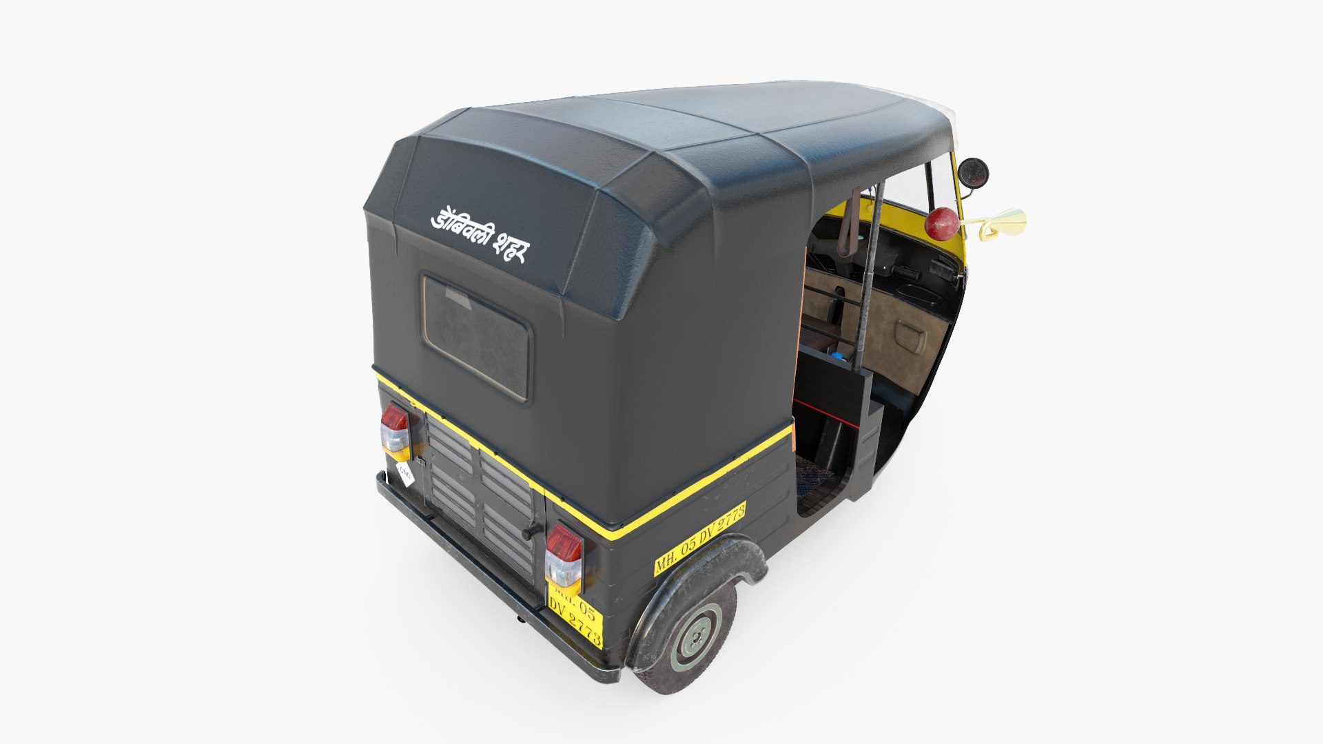 3D Rickshaw Bajaj Auto Model - TurboSquid 1678459