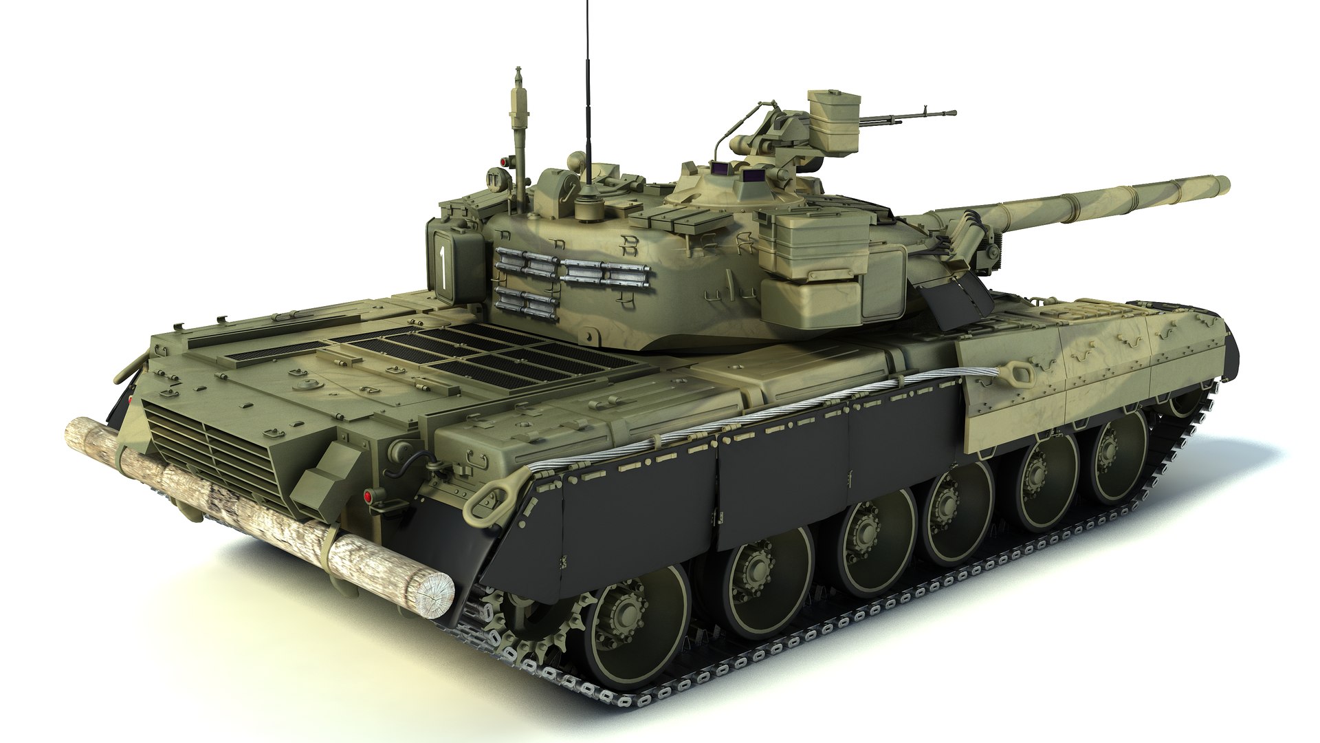 T-80ud Main Battle Tank 3d Max