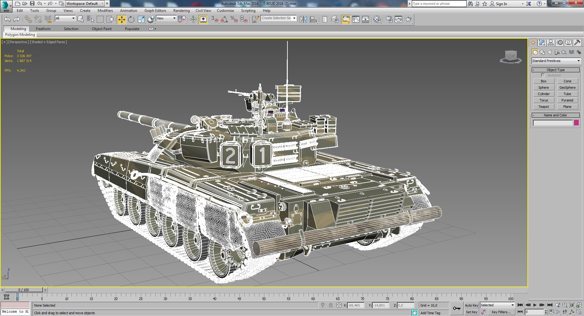 T-80ud Main Battle Tank 3d Max