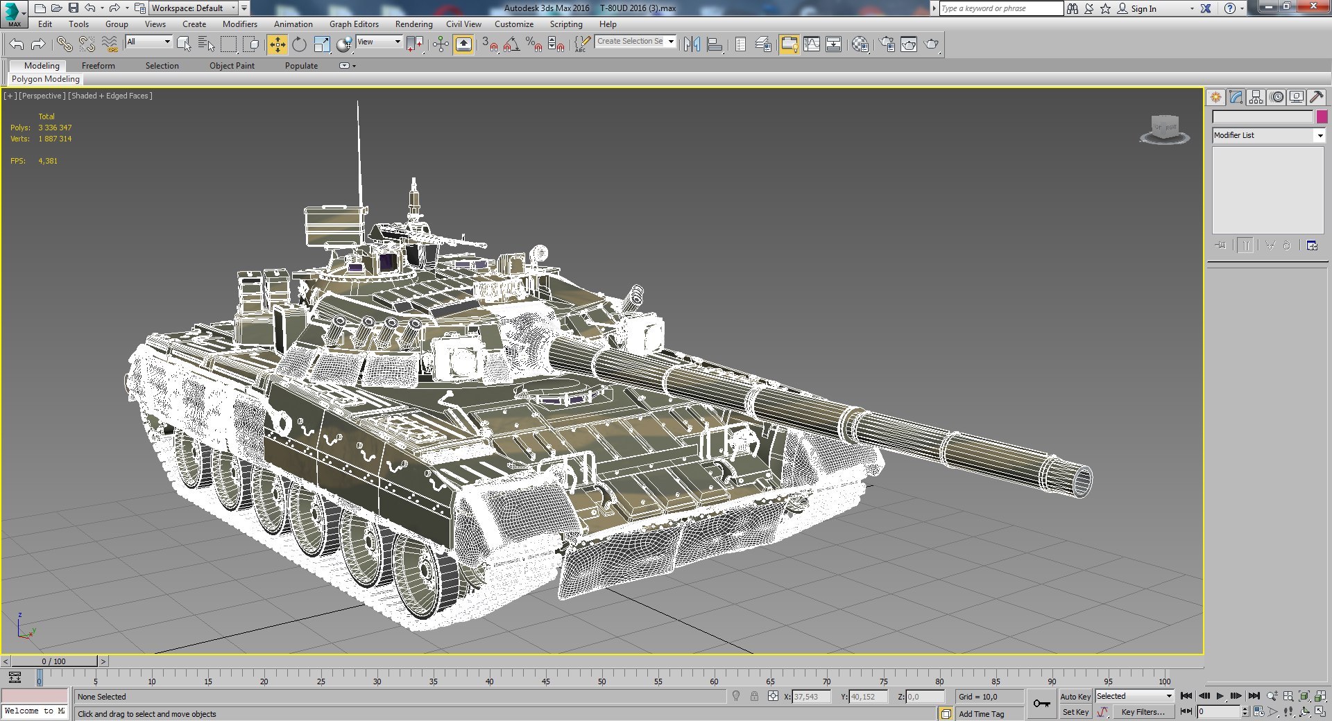T-80ud Main Battle Tank 3d Max