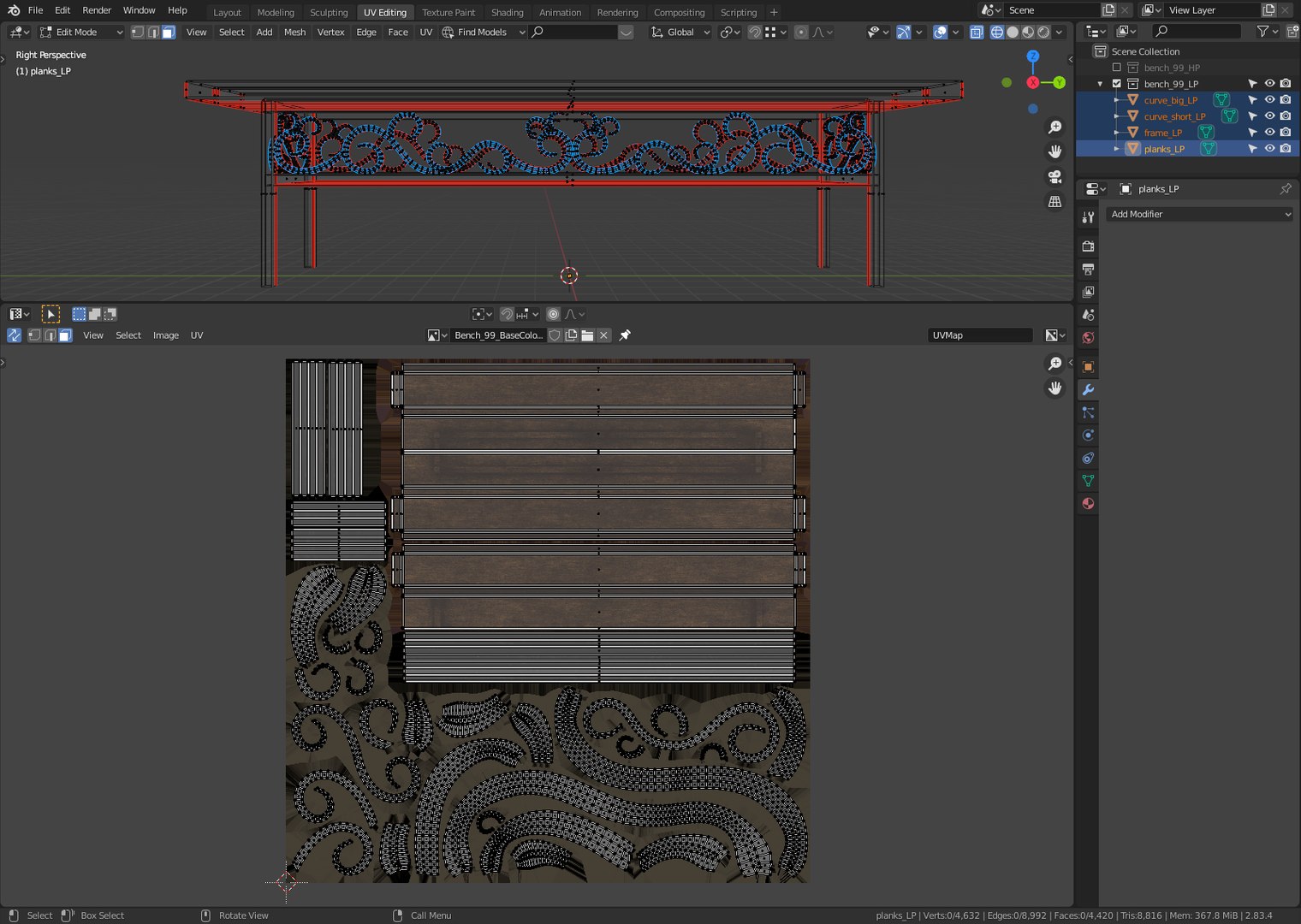 3D Forged Street Bench model - TurboSquid 1735228