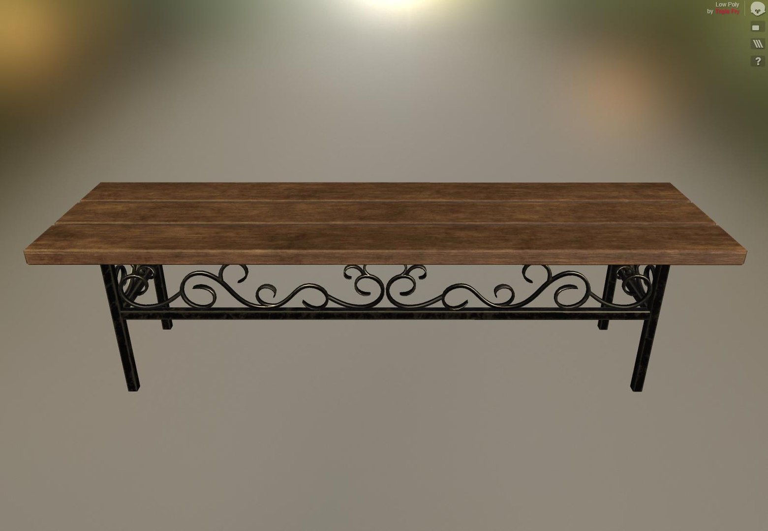 3D Forged Street Bench model - TurboSquid 1735228