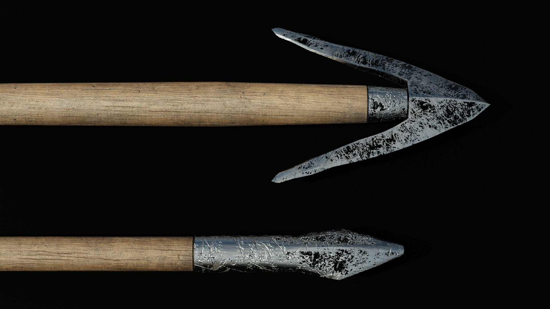 Four Medieval Arrows For A Crossbow Model - TurboSquid 2112678