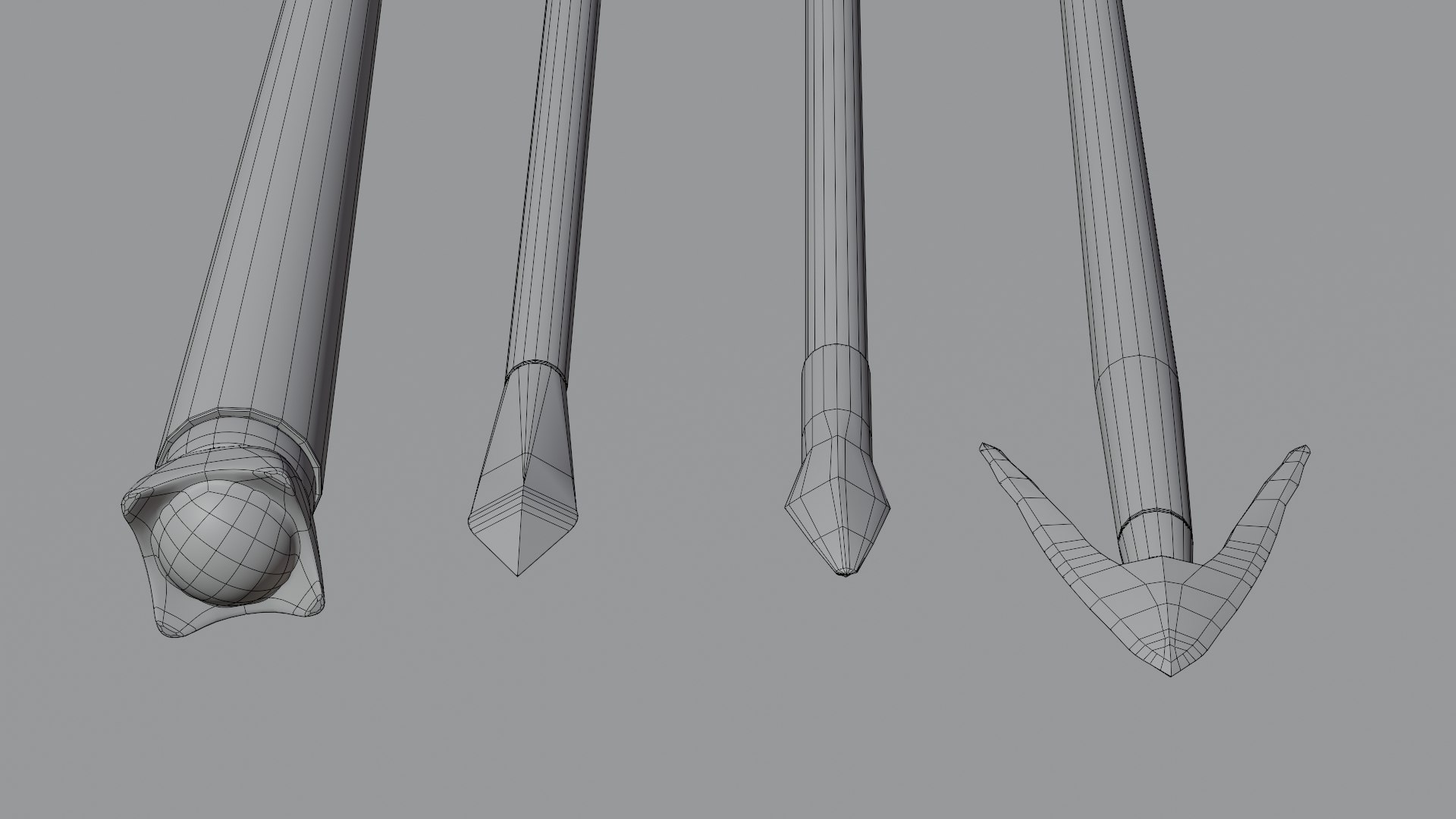 Four Medieval Arrows For A Crossbow Model - TurboSquid 2112678