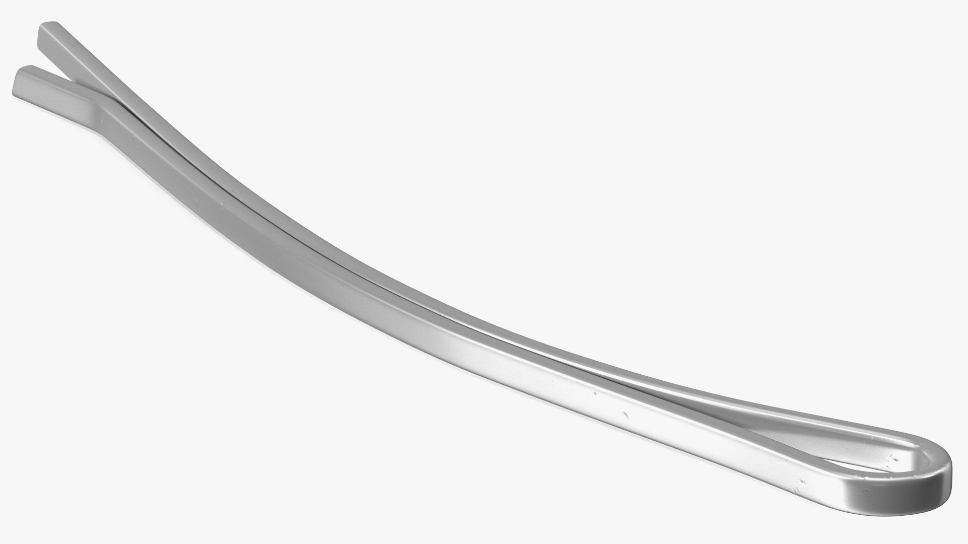 3D Curved Hair Pin Silver Model - TurboSquid 1819207