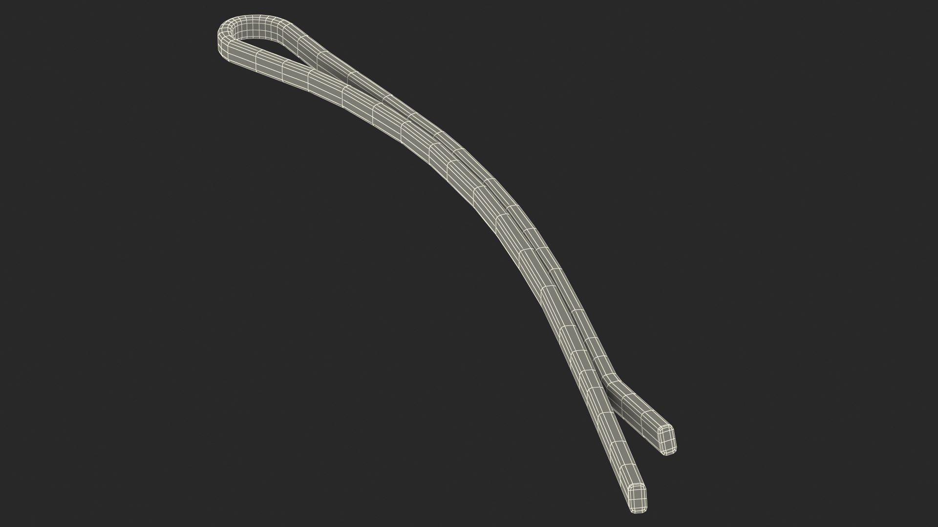 3D Curved Hair Pin Silver model - TurboSquid 1819207