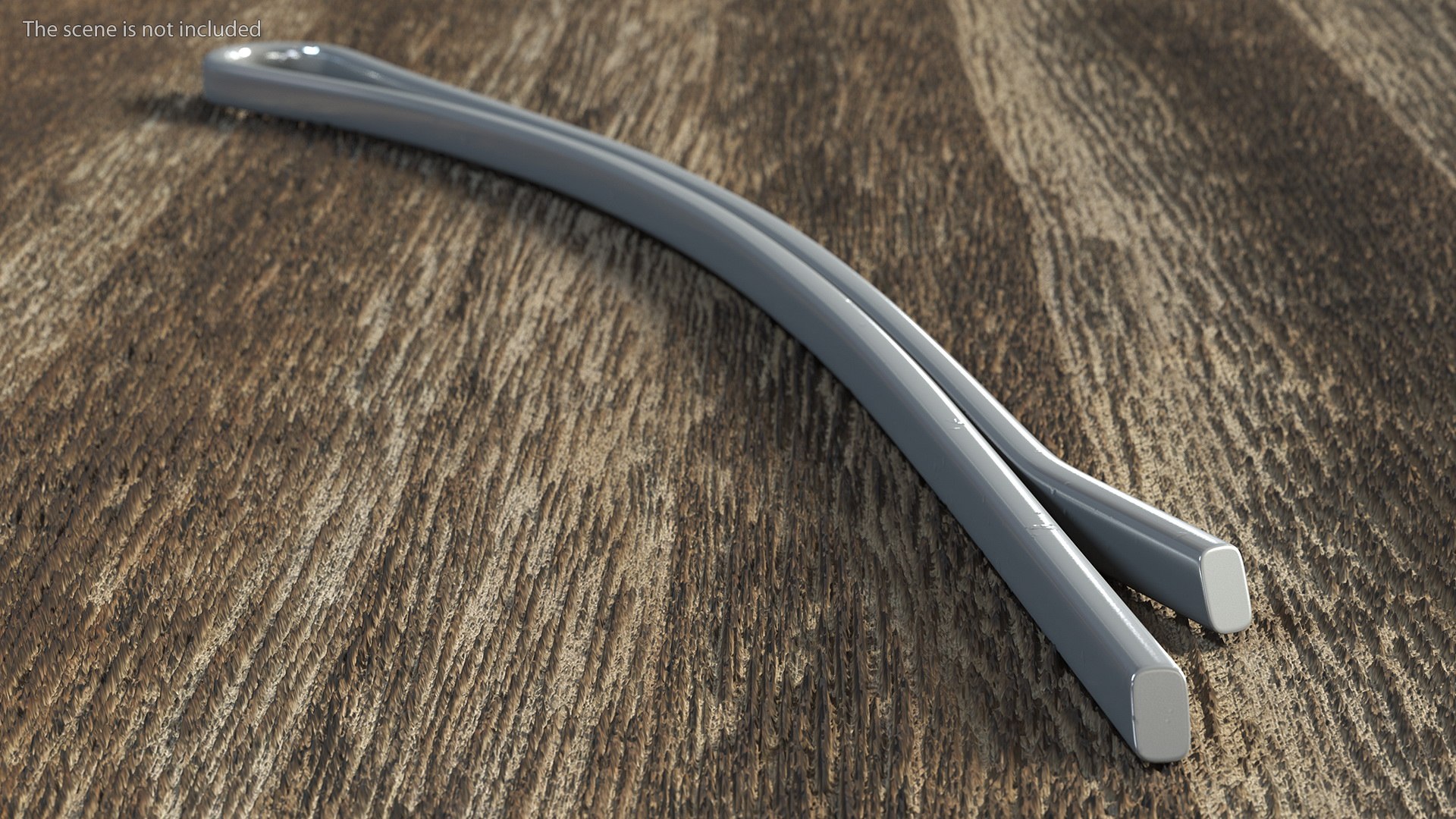 3D Curved Hair Pin Silver Model - TurboSquid 1819207