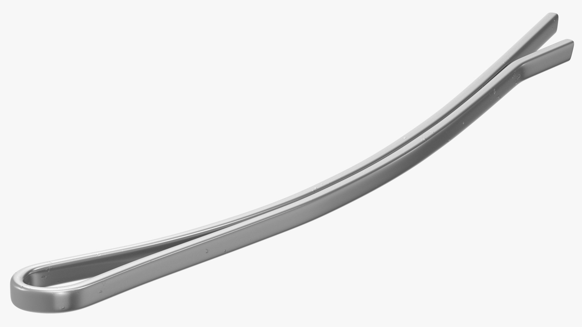 3D Curved Hair Pin Silver Model - TurboSquid 1819207