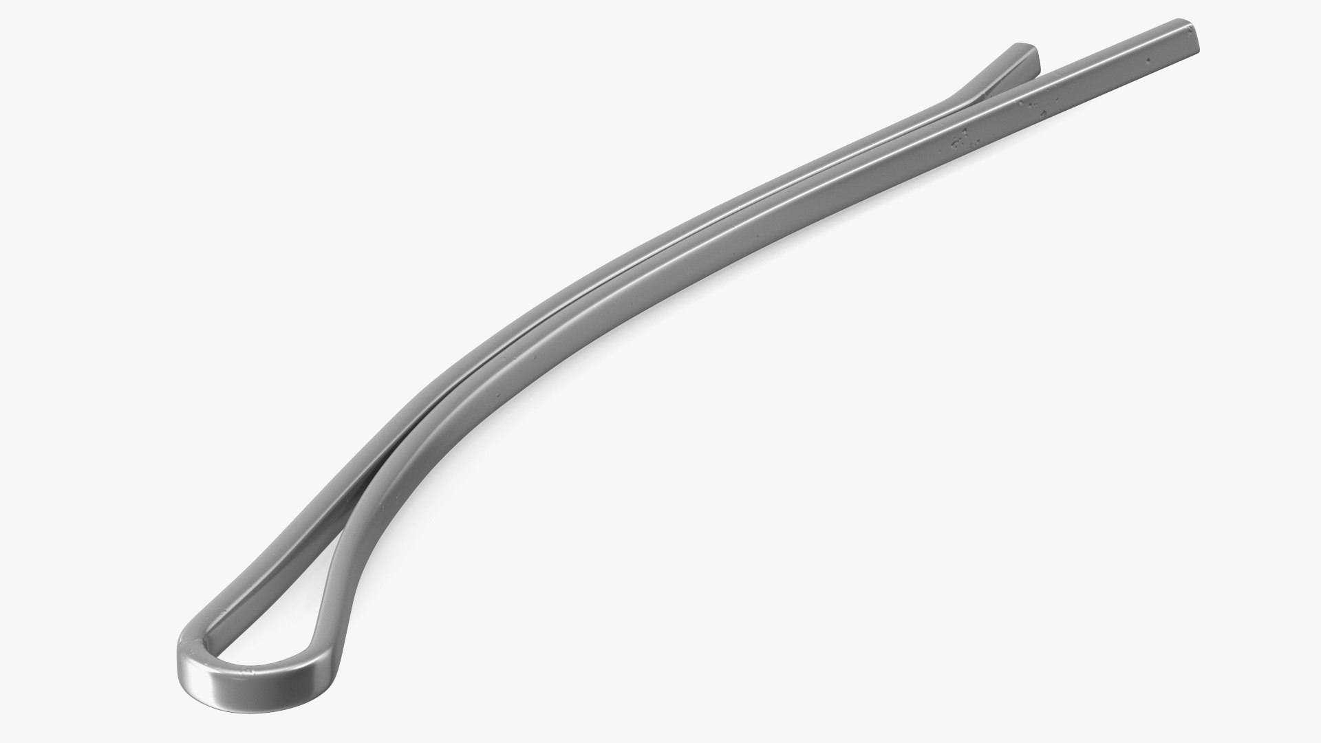 3D Curved Hair Pin Silver Model - TurboSquid 1819207