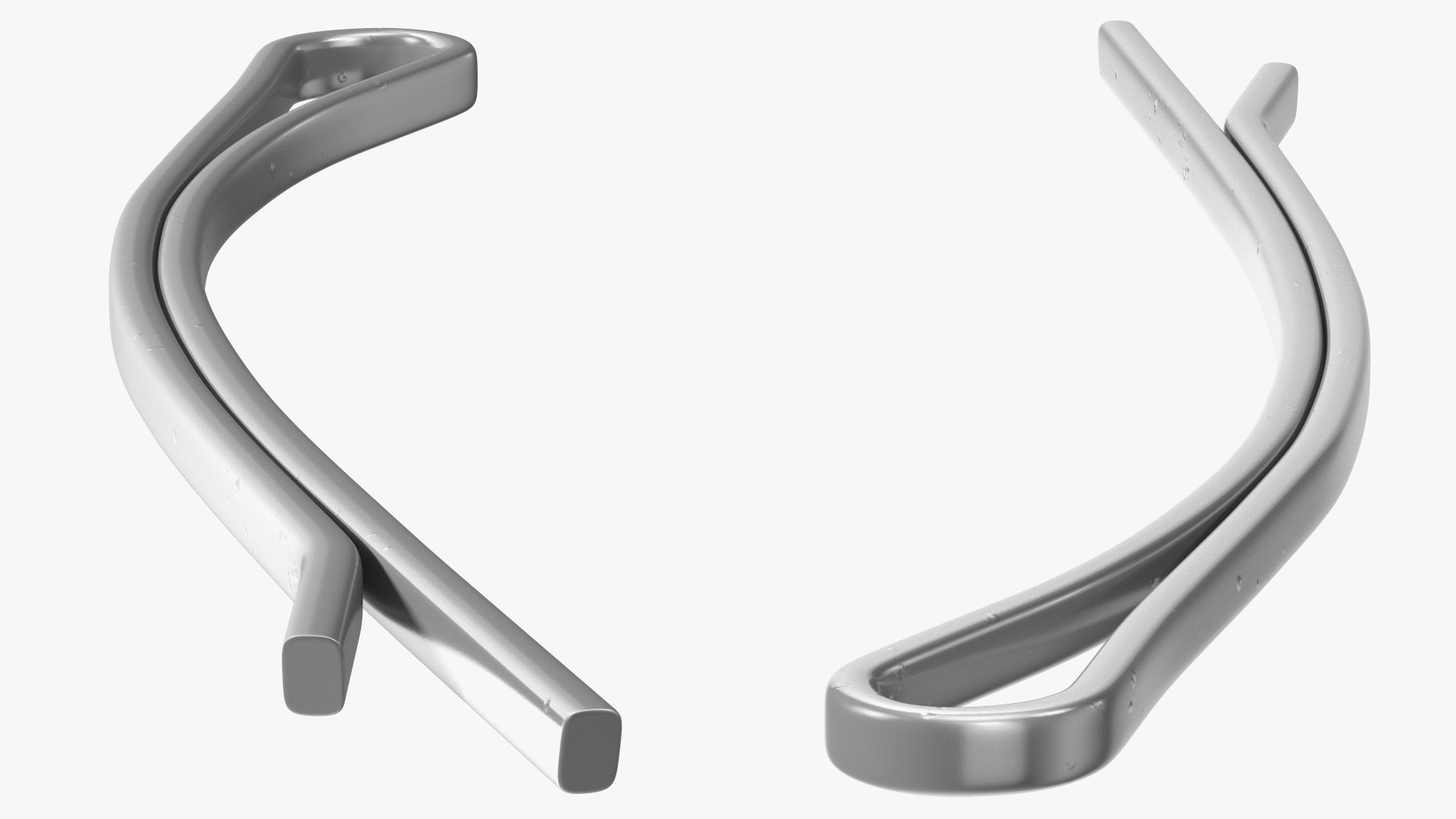 3D Curved Hair Pin Silver Model - TurboSquid 1819207