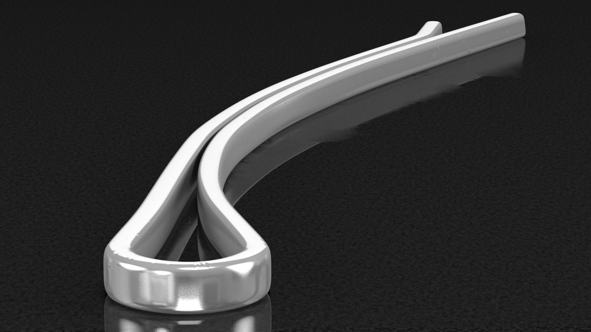 3D Curved Hair Pin Silver Model - TurboSquid 1819207