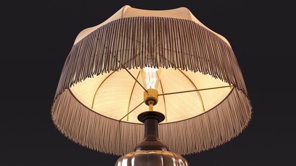 modelo 3d Lámpara de mesa tradicional encendida - TurboSquid 2121375