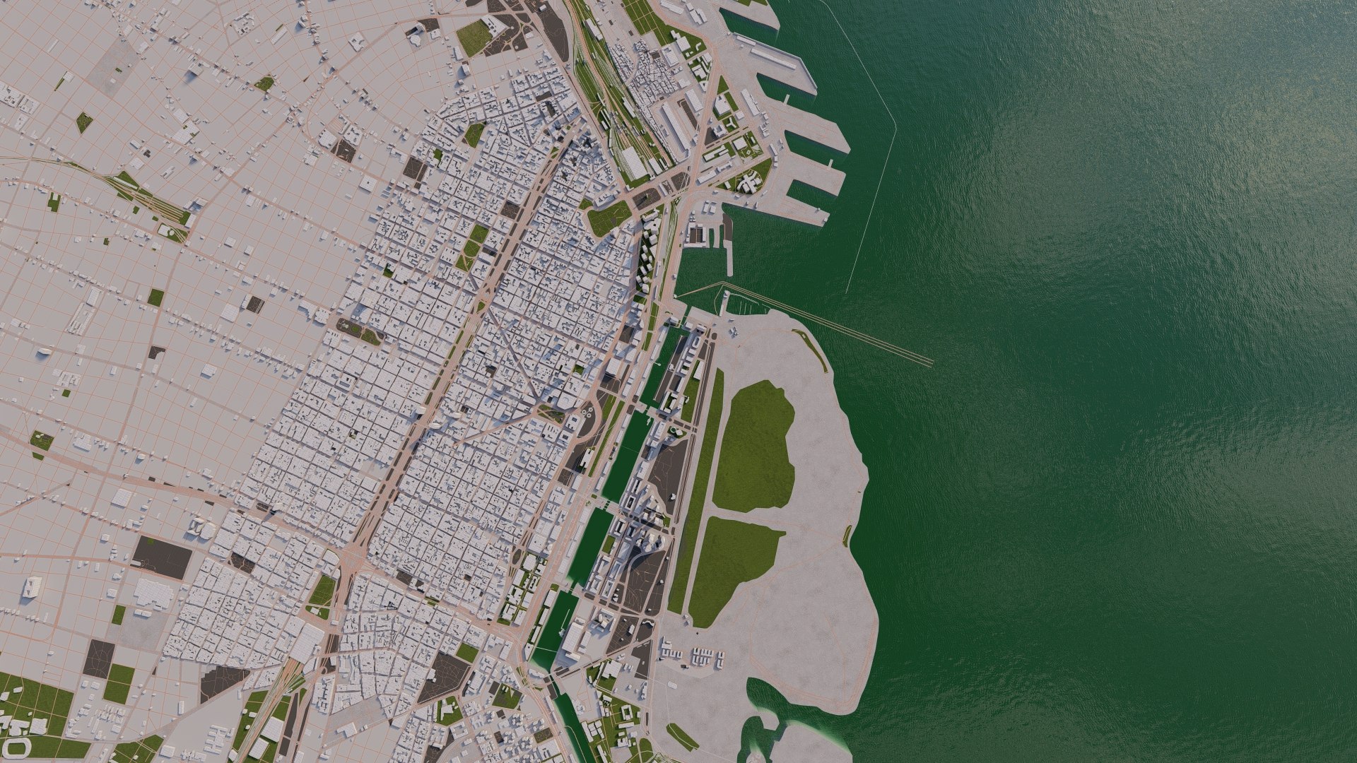 3D Coast of Buenos Aires volumetry - TurboSquid 1813106