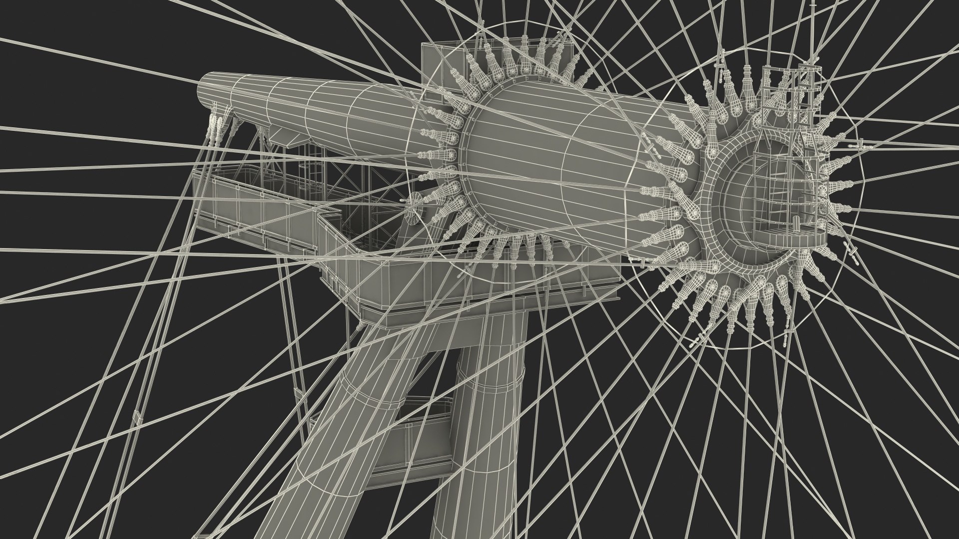 3D cantilevered observation wheel model - TurboSquid 1611839