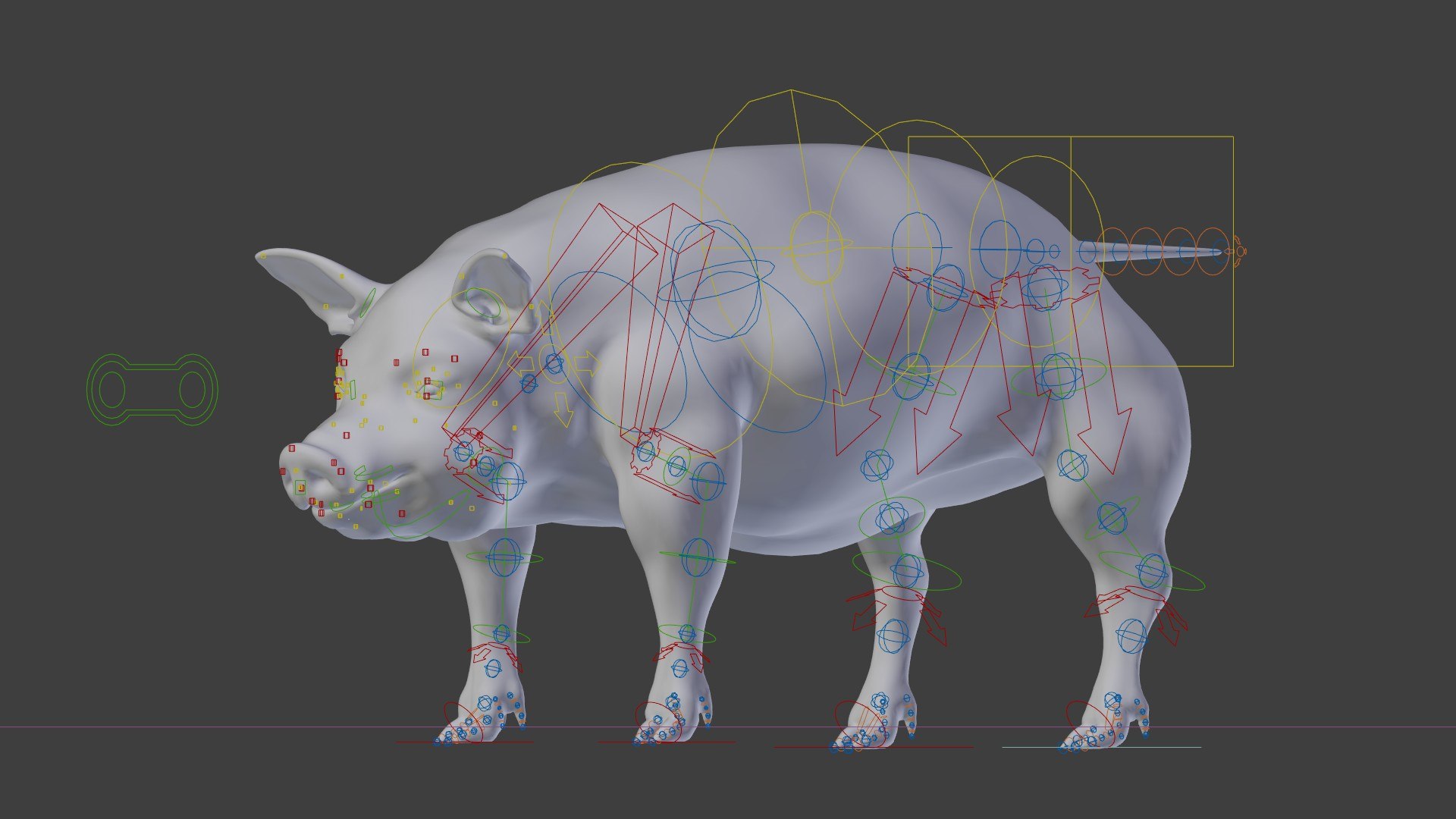 Pig fur model - TurboSquid 1336149