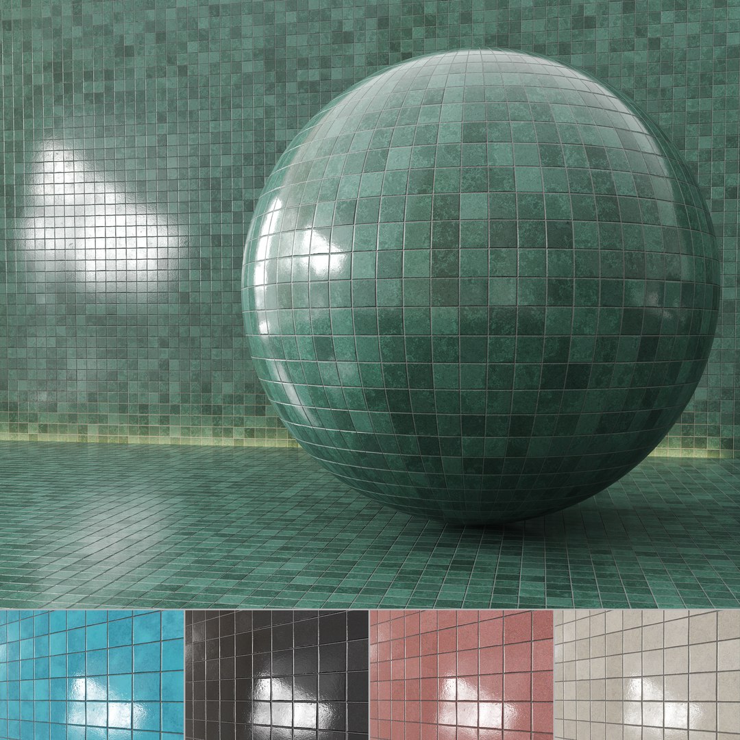 3D Wall Tiles Material Set 02 - TurboSquid 2095272