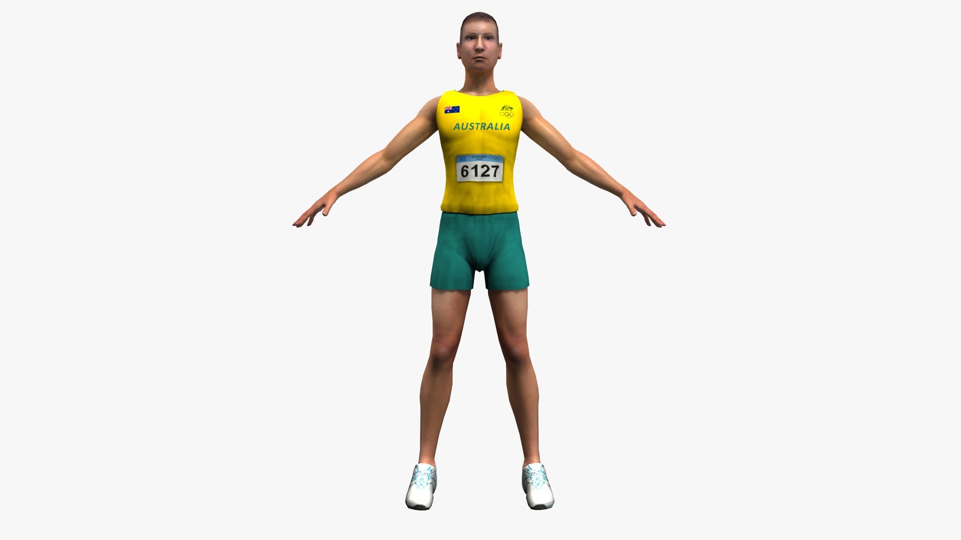 Track Field Athlete 3d Model