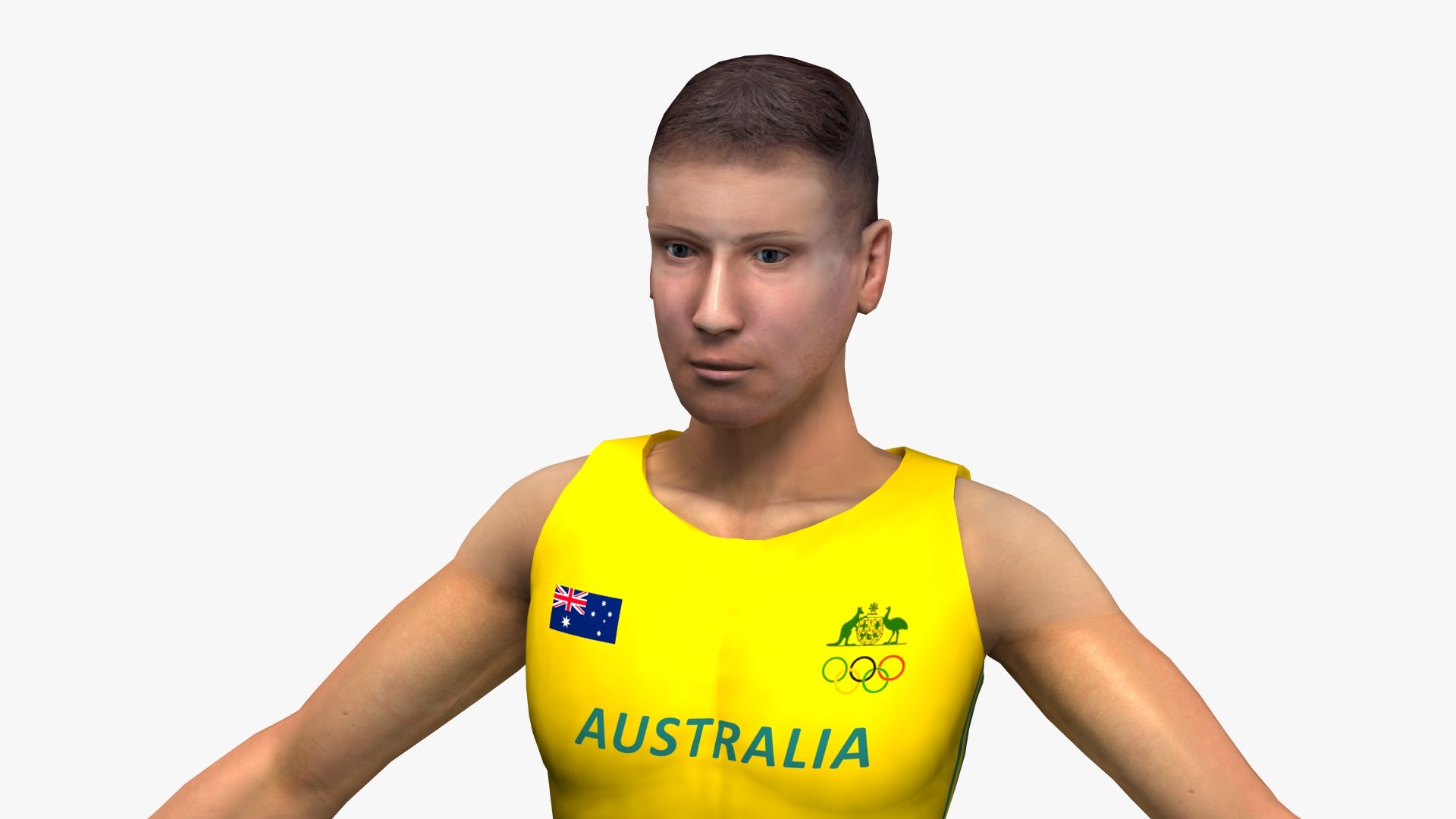 Track Field Athlete 3d Model