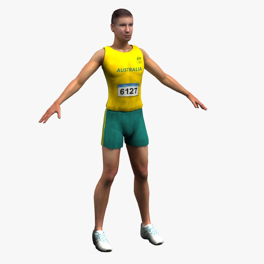 Track Field Athlete 3d Model