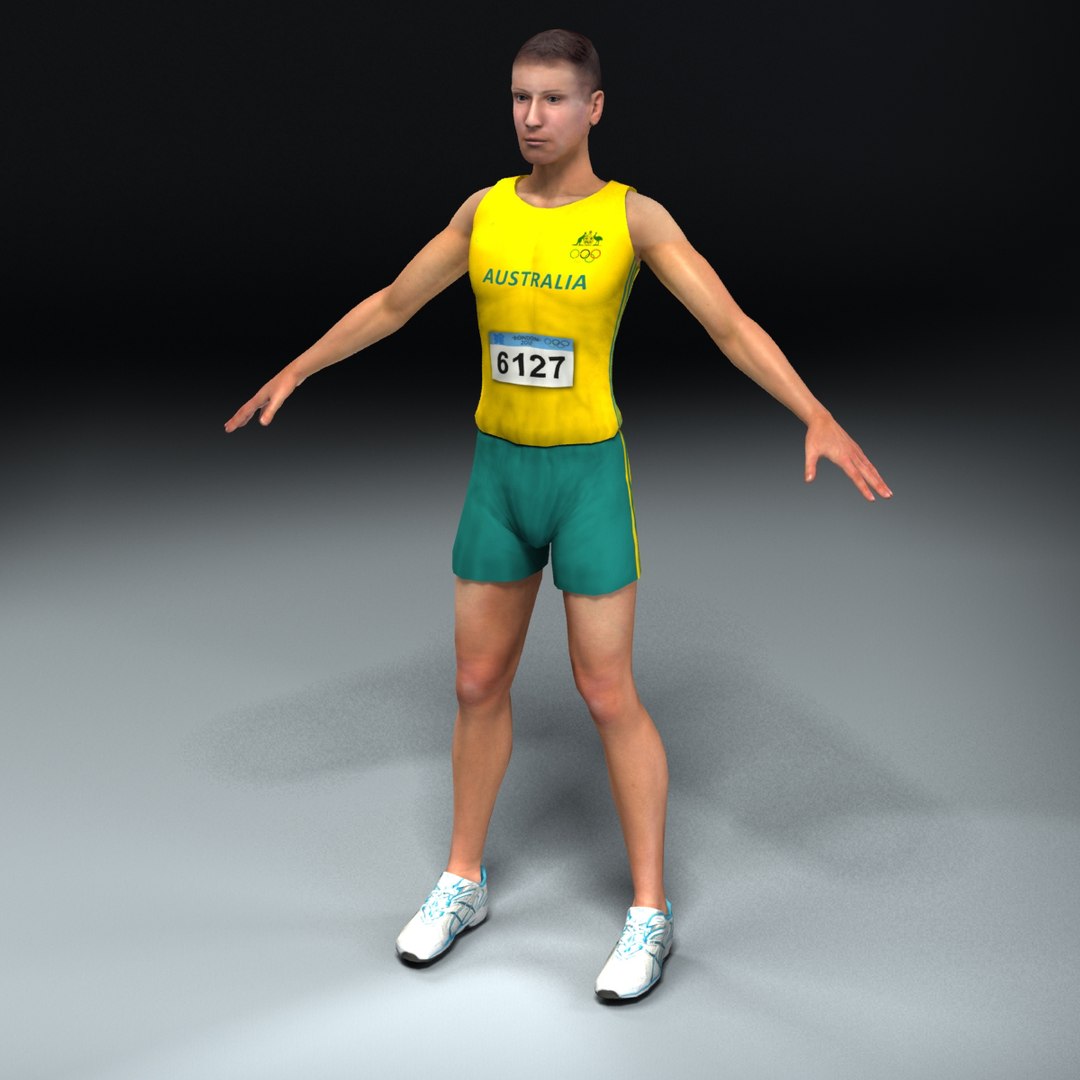 Track Field Athlete 3d Model
