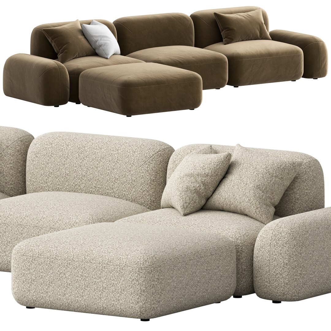 3D Coco Republic Willow Modular Sofa - TurboSquid 2165943