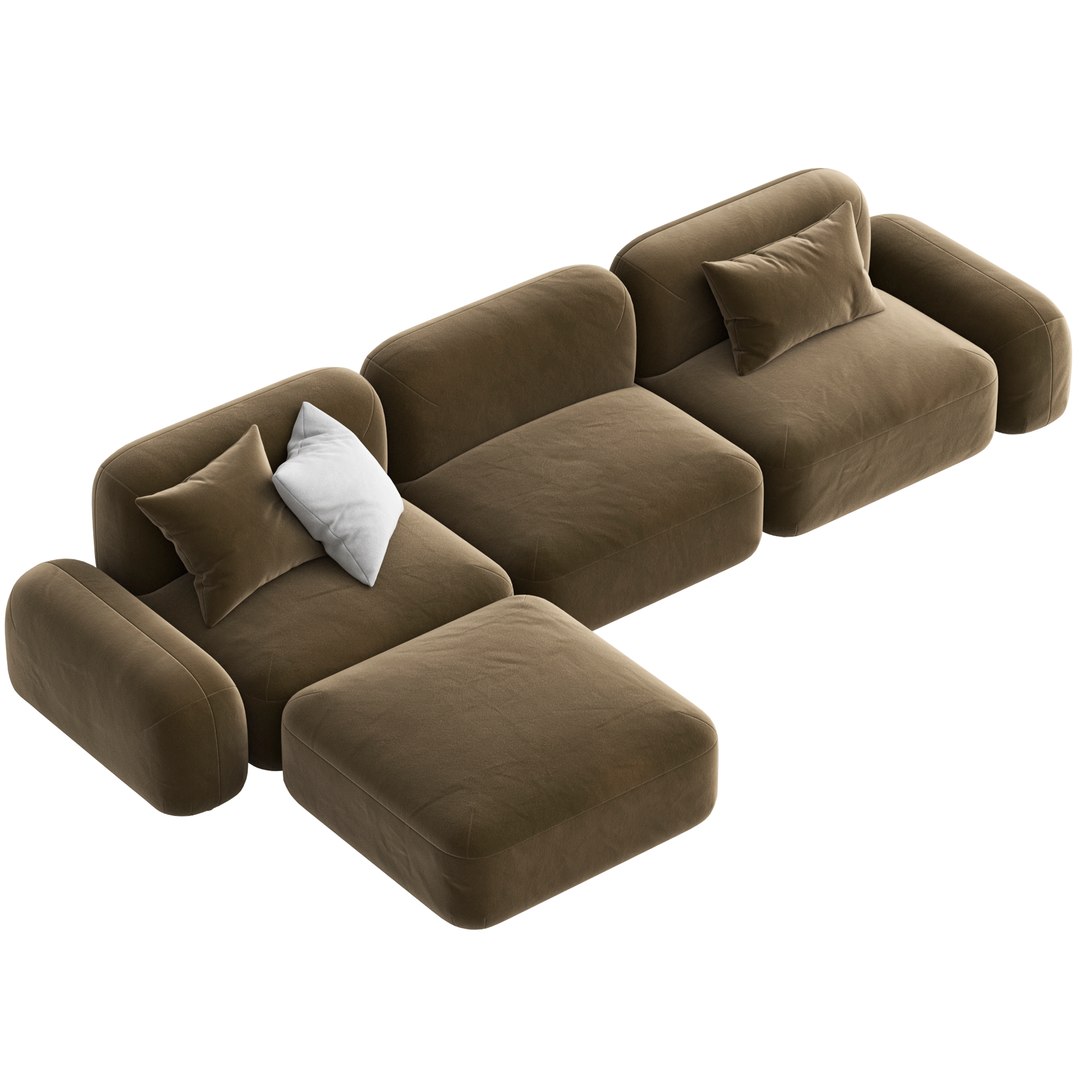3D Coco Republic Willow Modular Sofa - TurboSquid 2165943