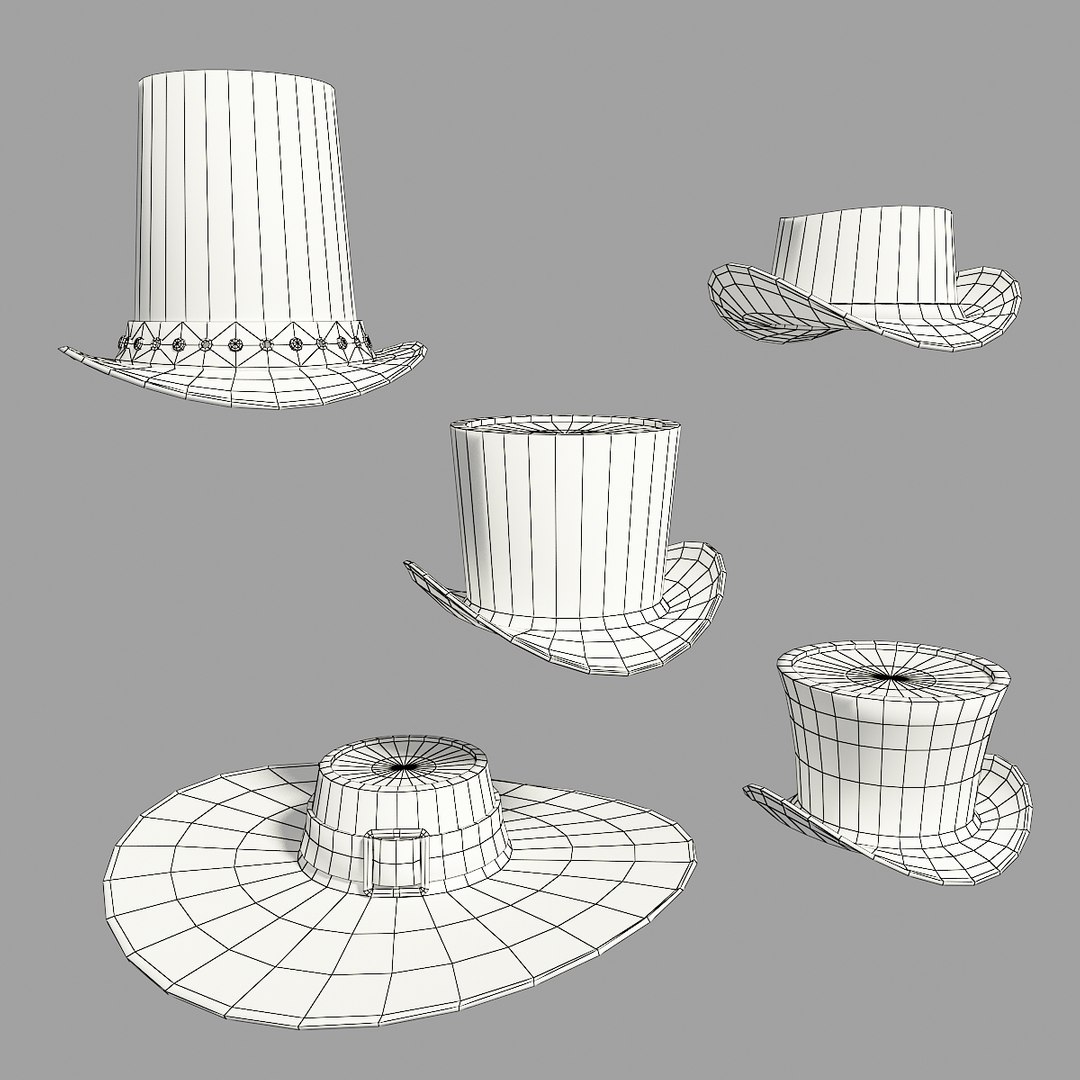 3D Model Steampunk Hats - TurboSquid 1192753