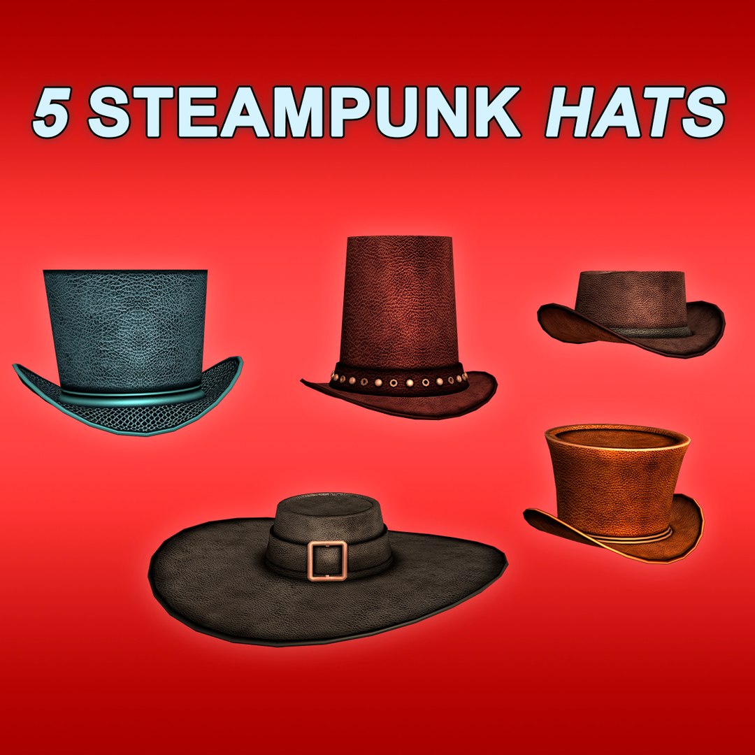 3D Model Steampunk Hats - TurboSquid 1192753