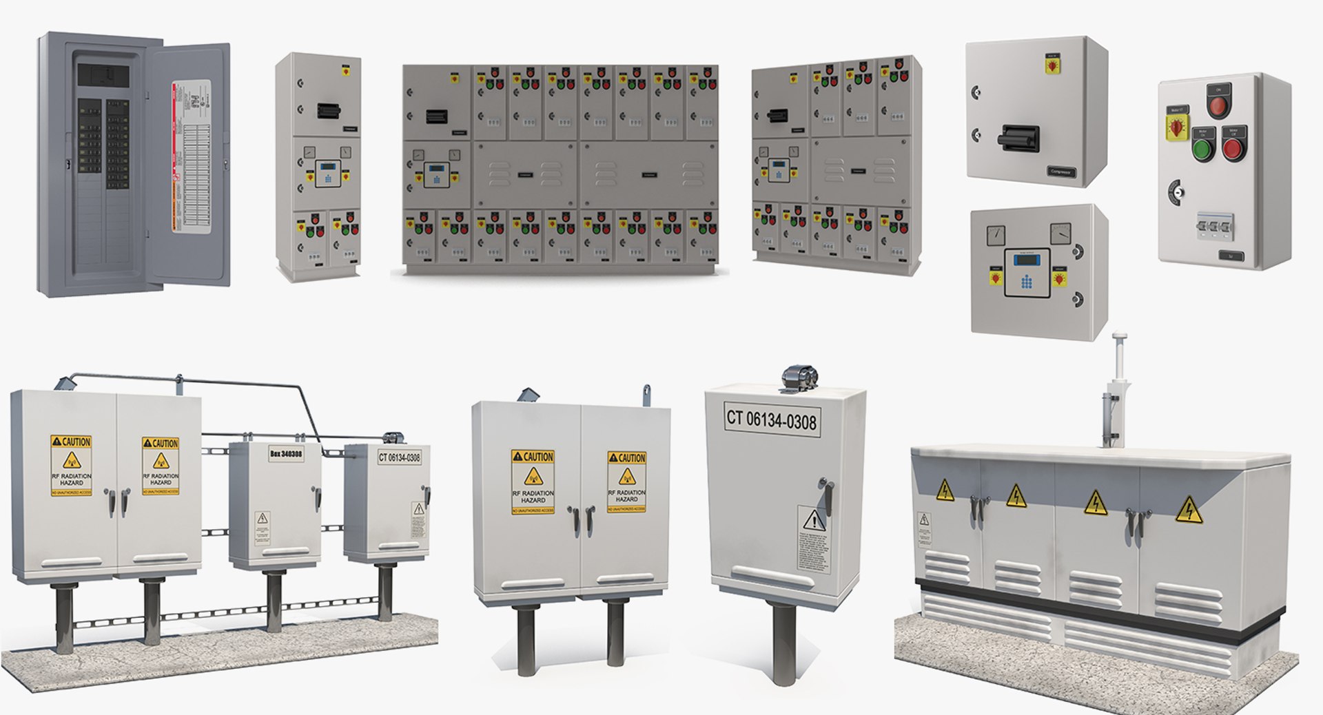 Electric control boxes 3D model - TurboSquid 1240866