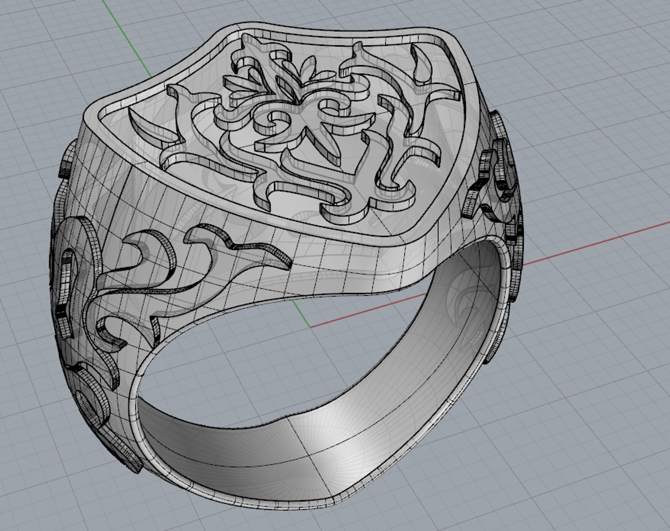 Shield Shaped Ring 3D Model - TurboSquid 1490387