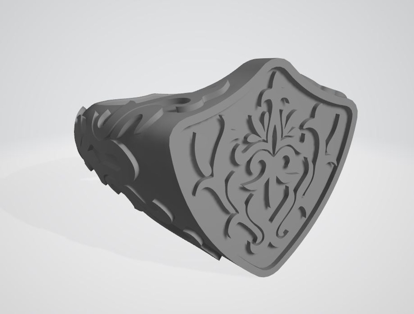 Shield Shaped Ring 3D Model - TurboSquid 1490387