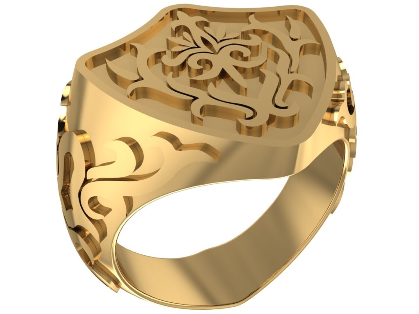 Shield Shaped Ring 3D Model - TurboSquid 1490387