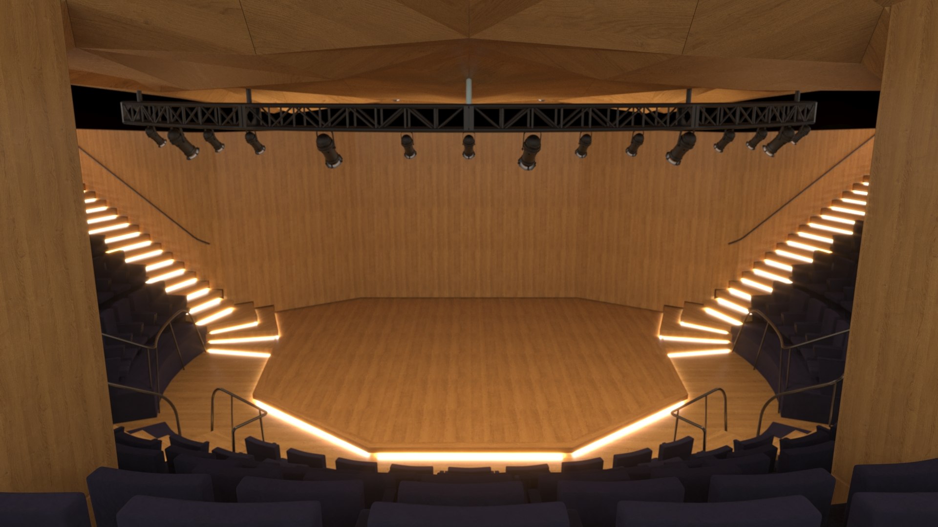 3D Theatre Or Concert Hall Vol2 Model - TurboSquid 2150104