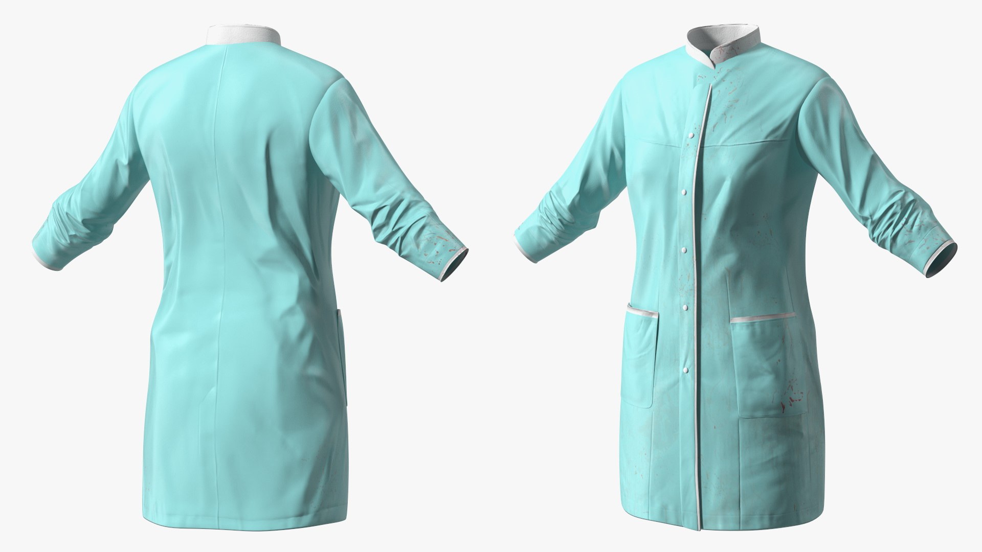 Female Doctor Coat Blood Stained 3D - TurboSquid 2148451