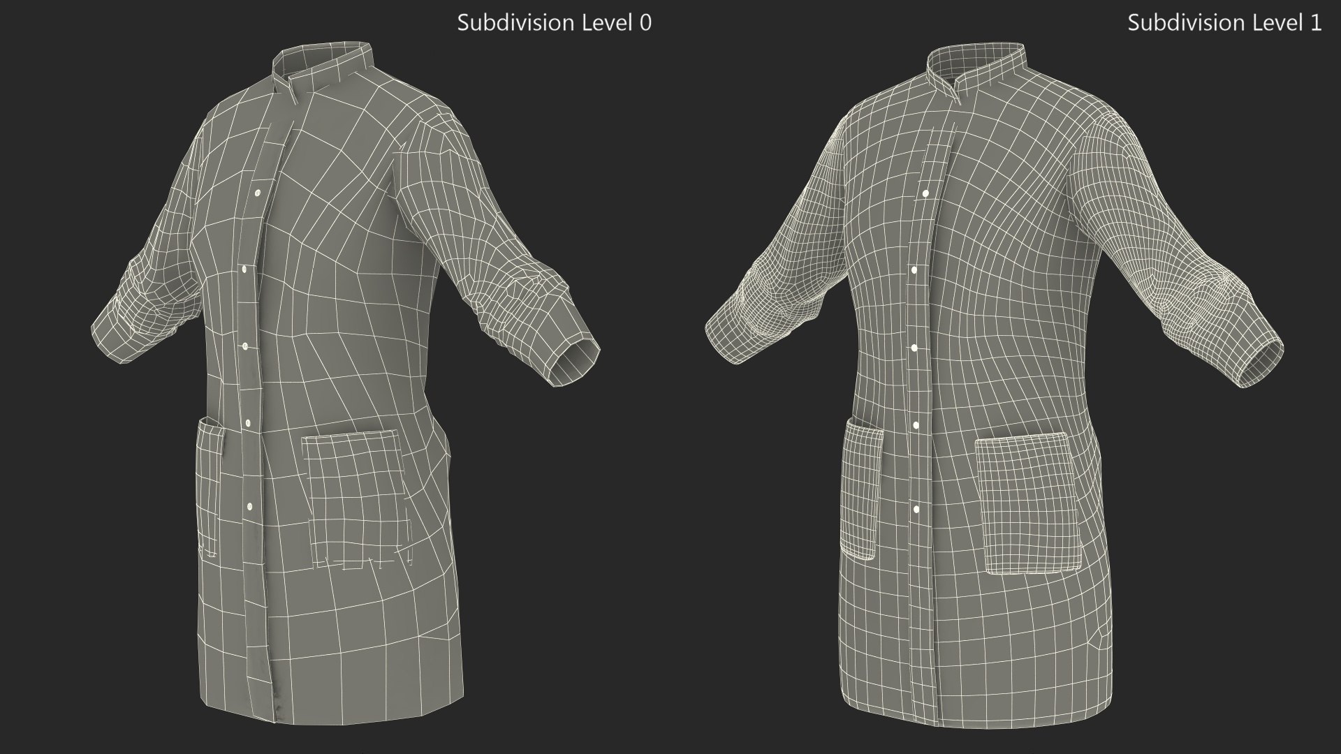 Female Doctor Coat Blood Stained 3D - TurboSquid 2148451