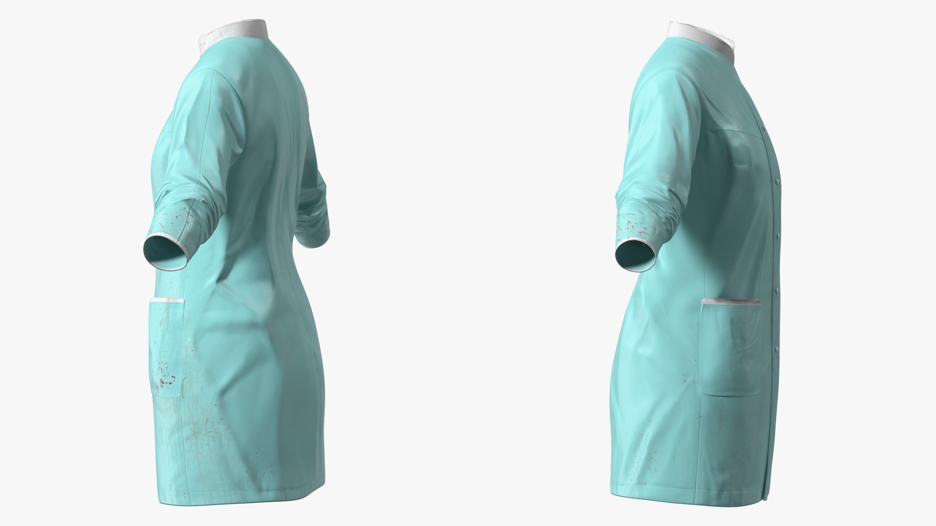 Female Doctor Coat Blood Stained 3D - TurboSquid 2148451