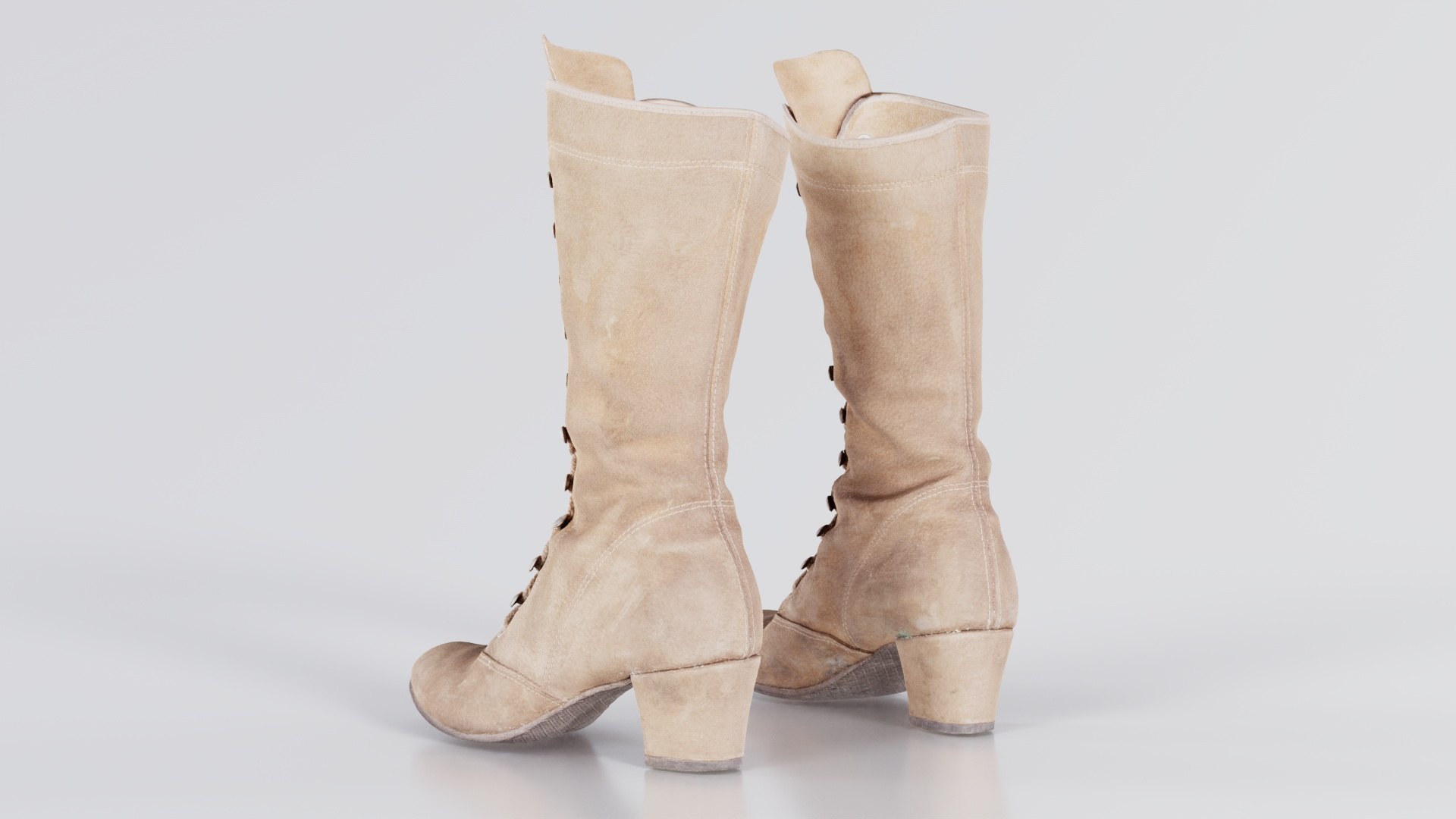 3D Laced Velvet Boot Remastered Model - TurboSquid 2359977