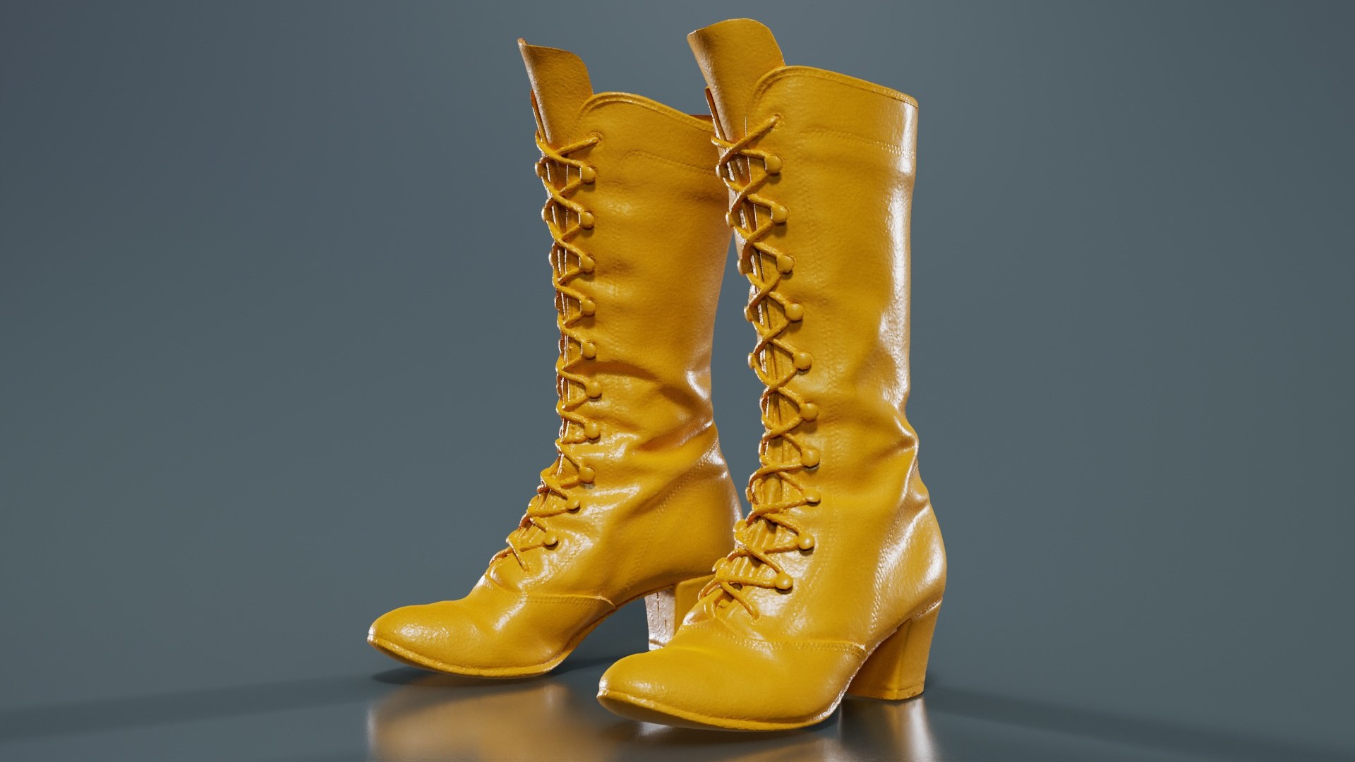 3D Laced Velvet Boot Remastered Model - TurboSquid 2359977