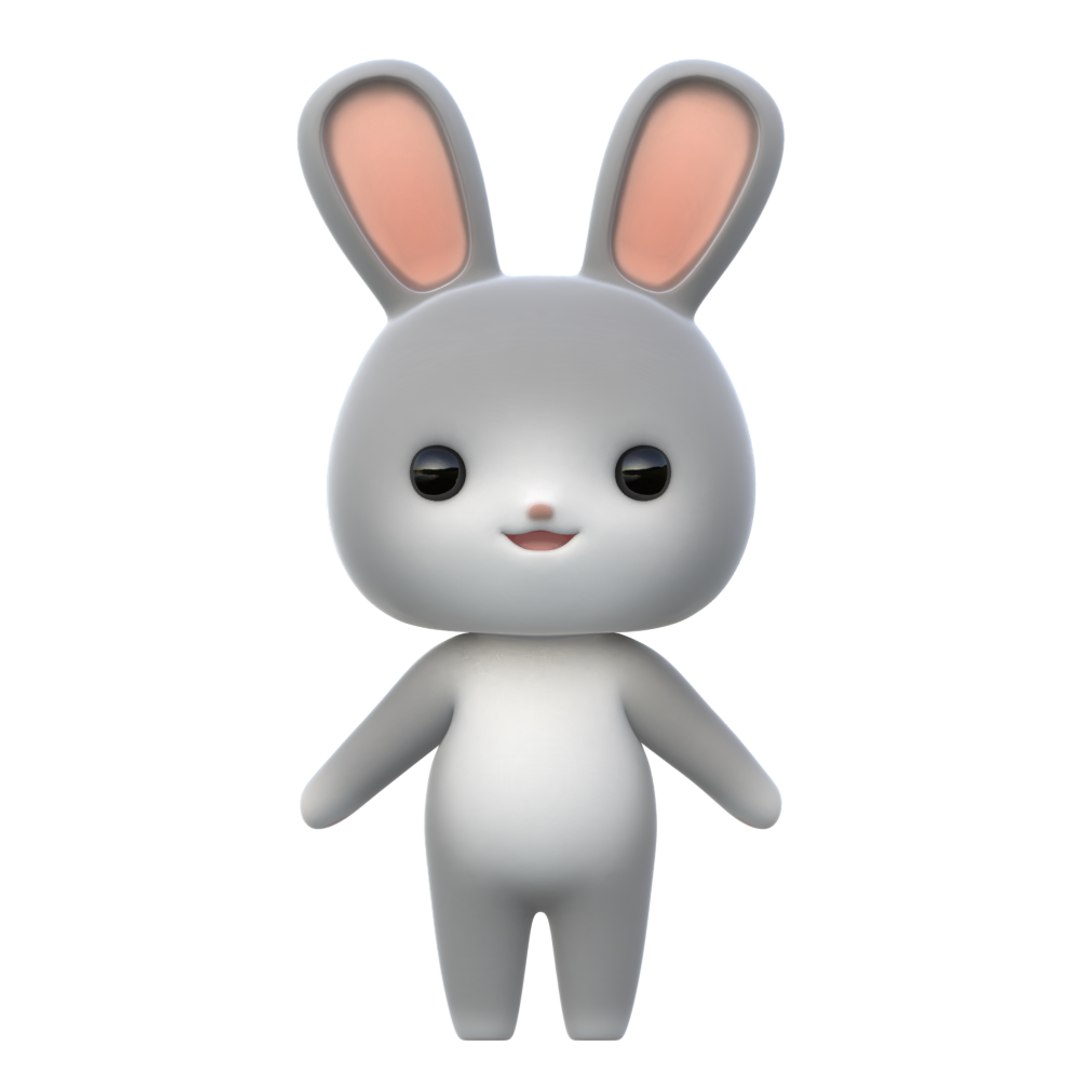 Cartoon Rabbit 3D - TurboSquid 1408204