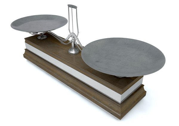 3d model vintage balance scale