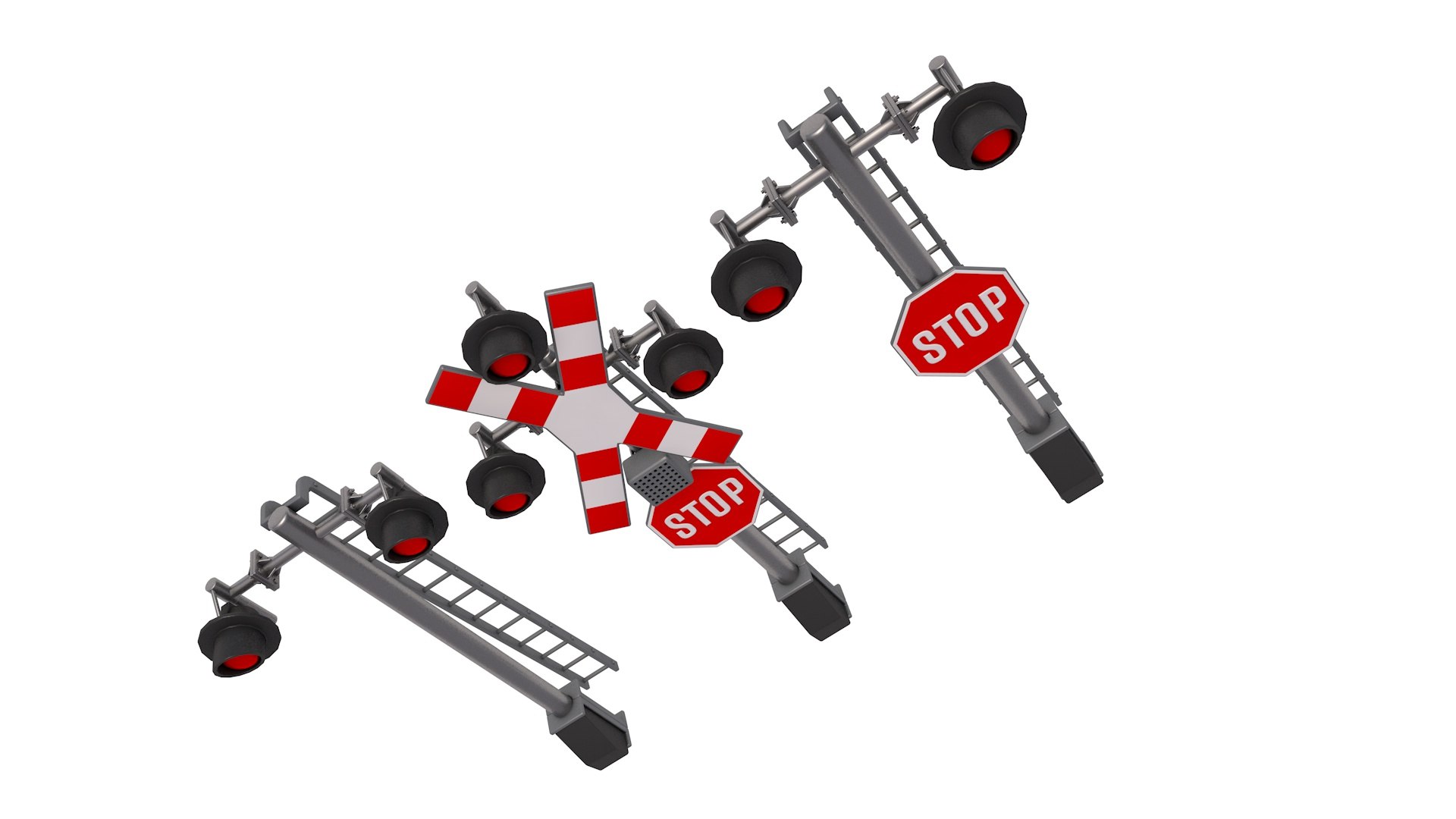 Railroad Crossings Collection 3D Model - TurboSquid 1993455