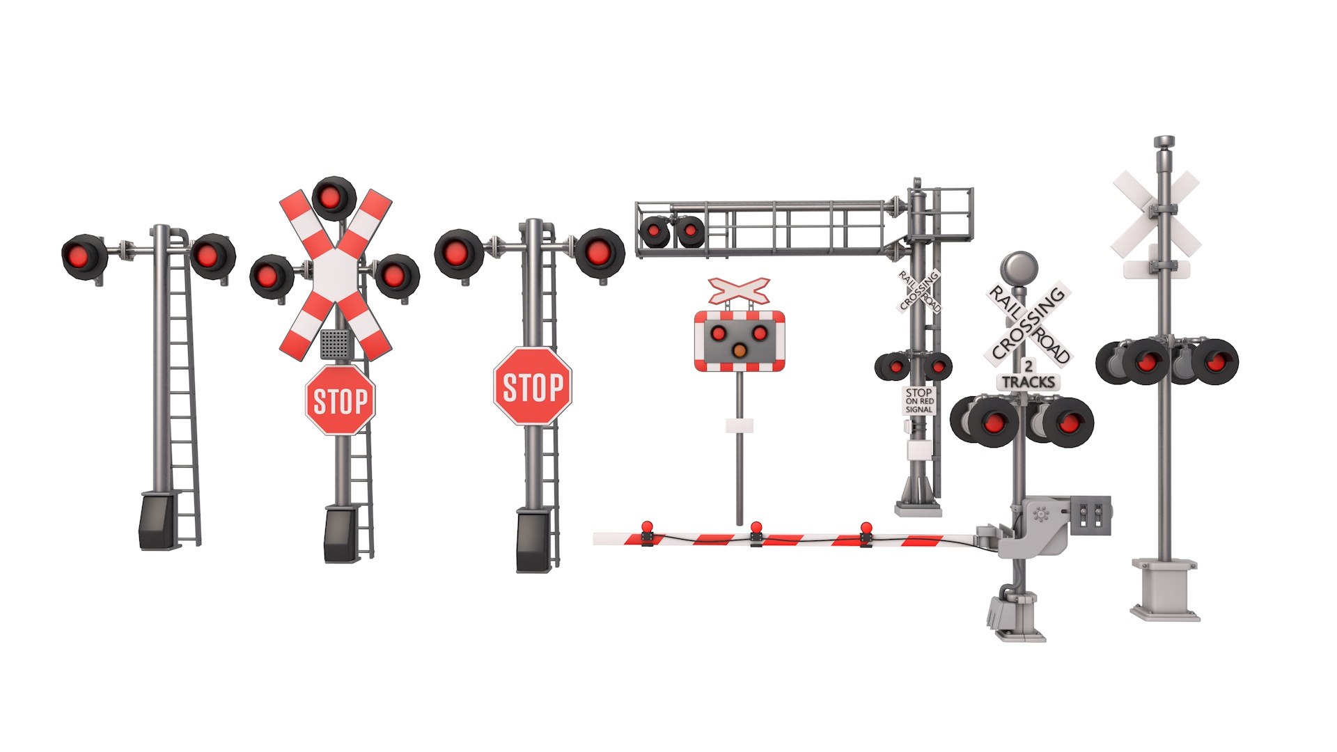 Railroad Crossings Collection 3d Model Turbosquid 1993455