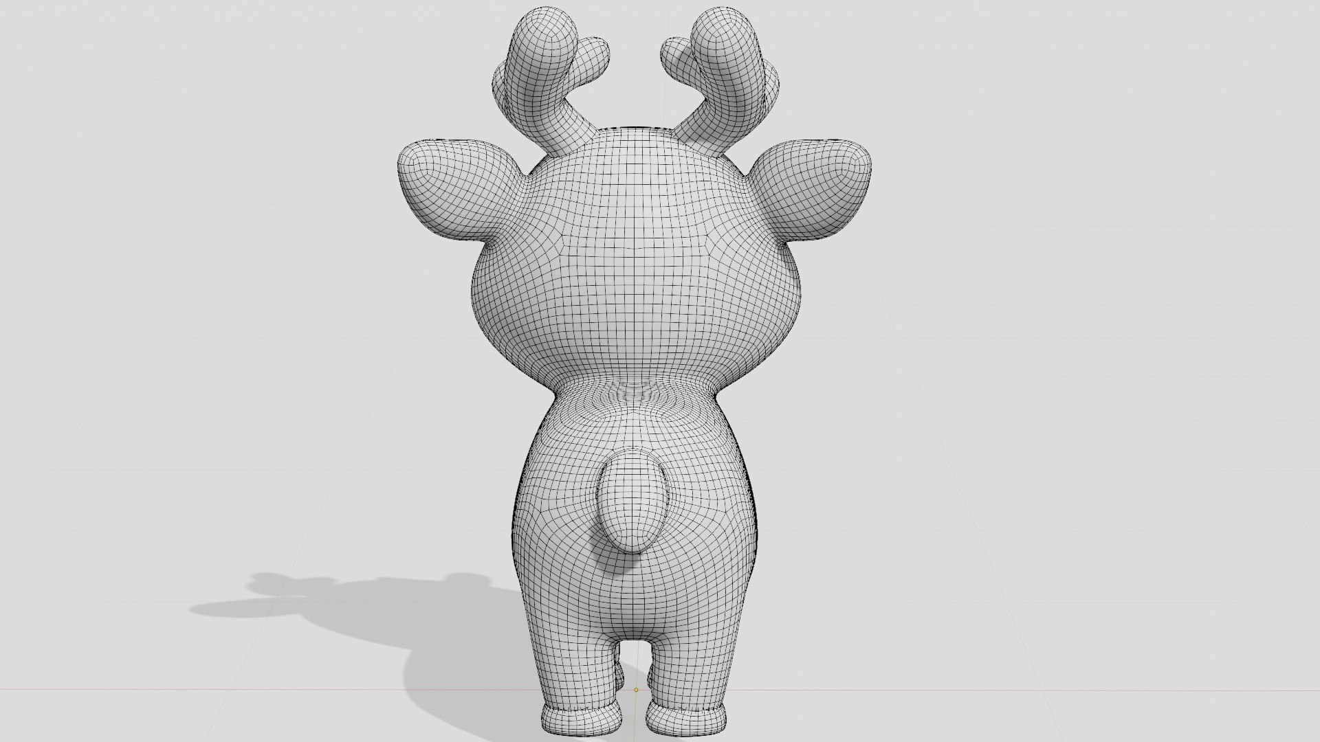 Cute Cartoon Brown Deer Model - TurboSquid 2113000