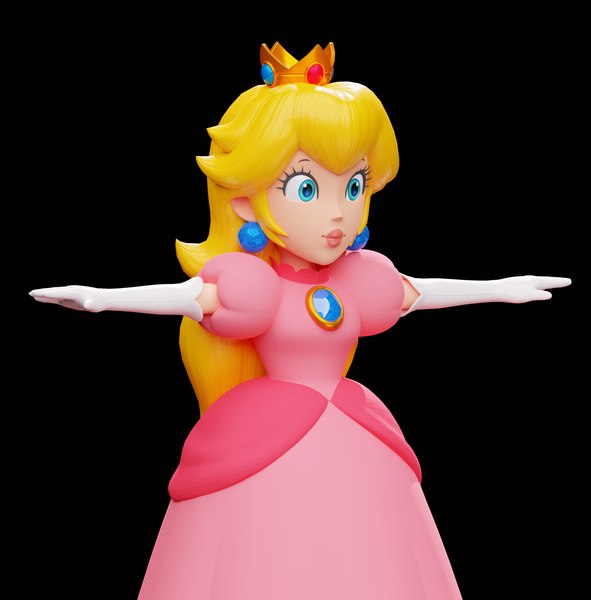 Princess Peach Edited Render Model 3D 모델 - TurboSquid 2064990