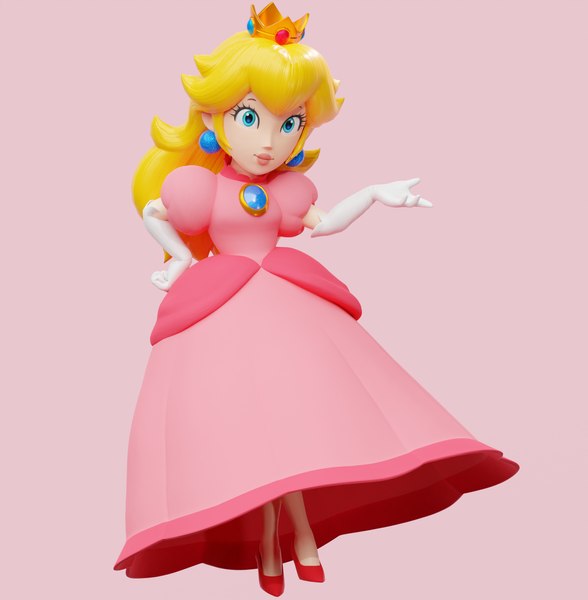 Princess Peach Edited Render Model 3D 모델 - TurboSquid 2064990