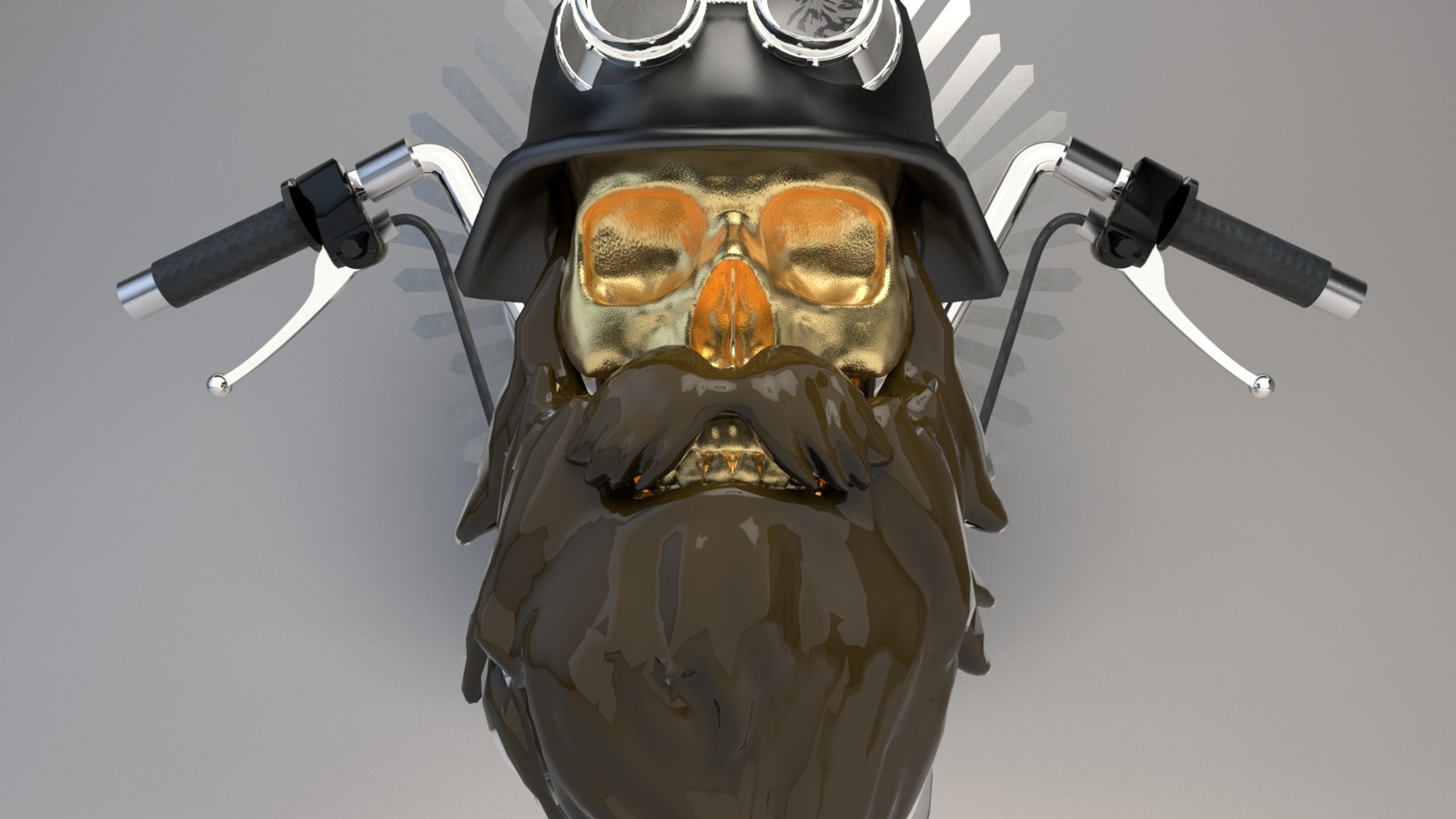 3D Skull Bike Biker - TurboSquid 1584118