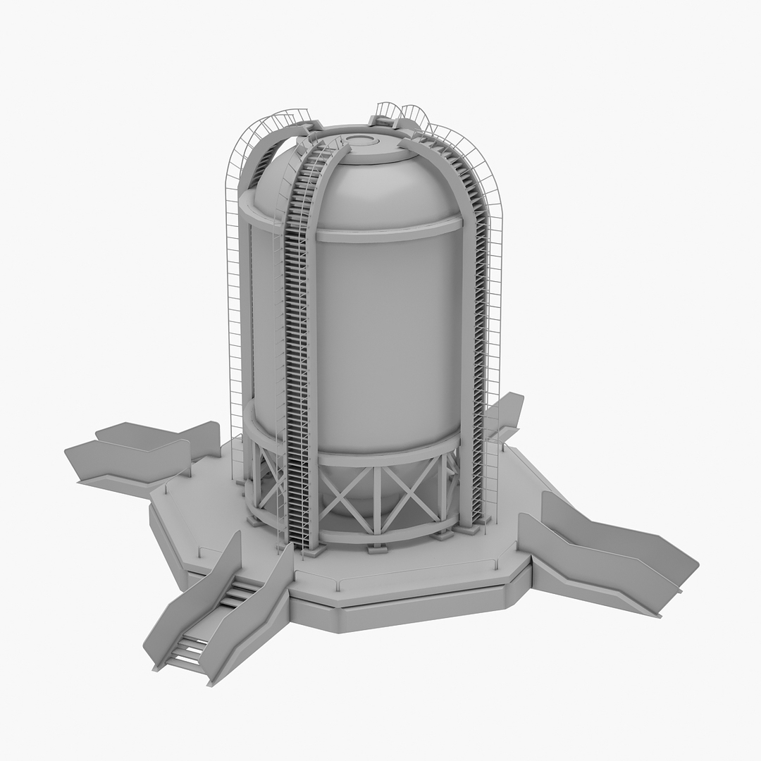 Sci-fi water tank 3D model - TurboSquid 1540803
