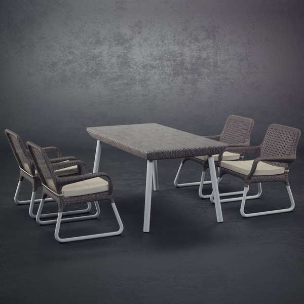 3d rattan siena set model