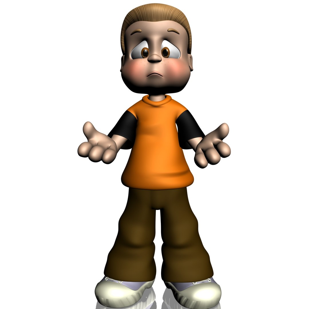 3d Cartoon Kid Rigged