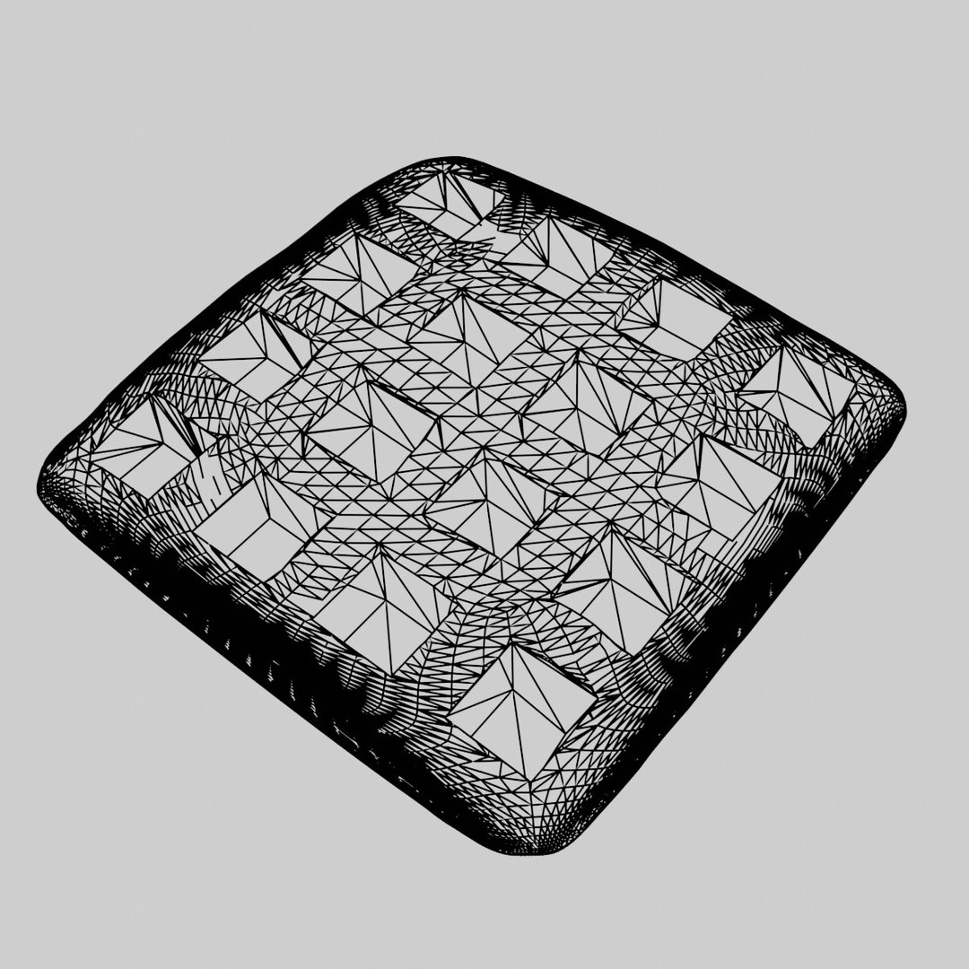 3D Waffle Plate Table Model - TurboSquid 1585361